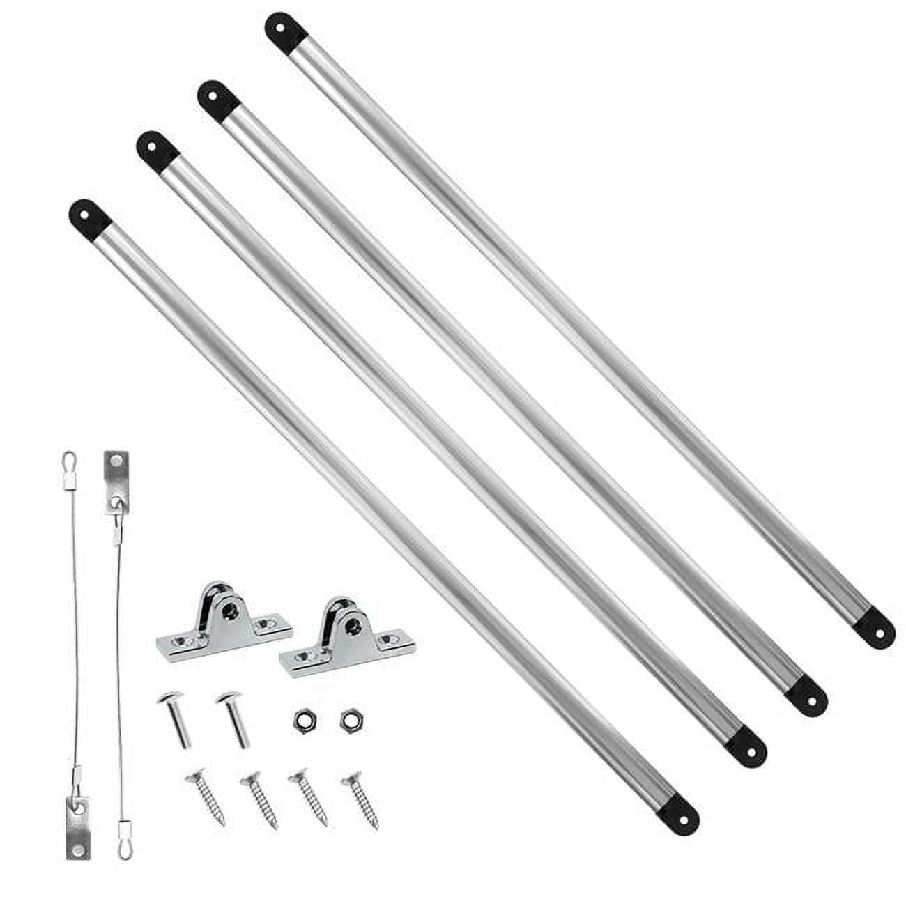 KNOX Bimini Top Rear Support Pole Kit, Marine Grade Aluminum 1” Frame ...