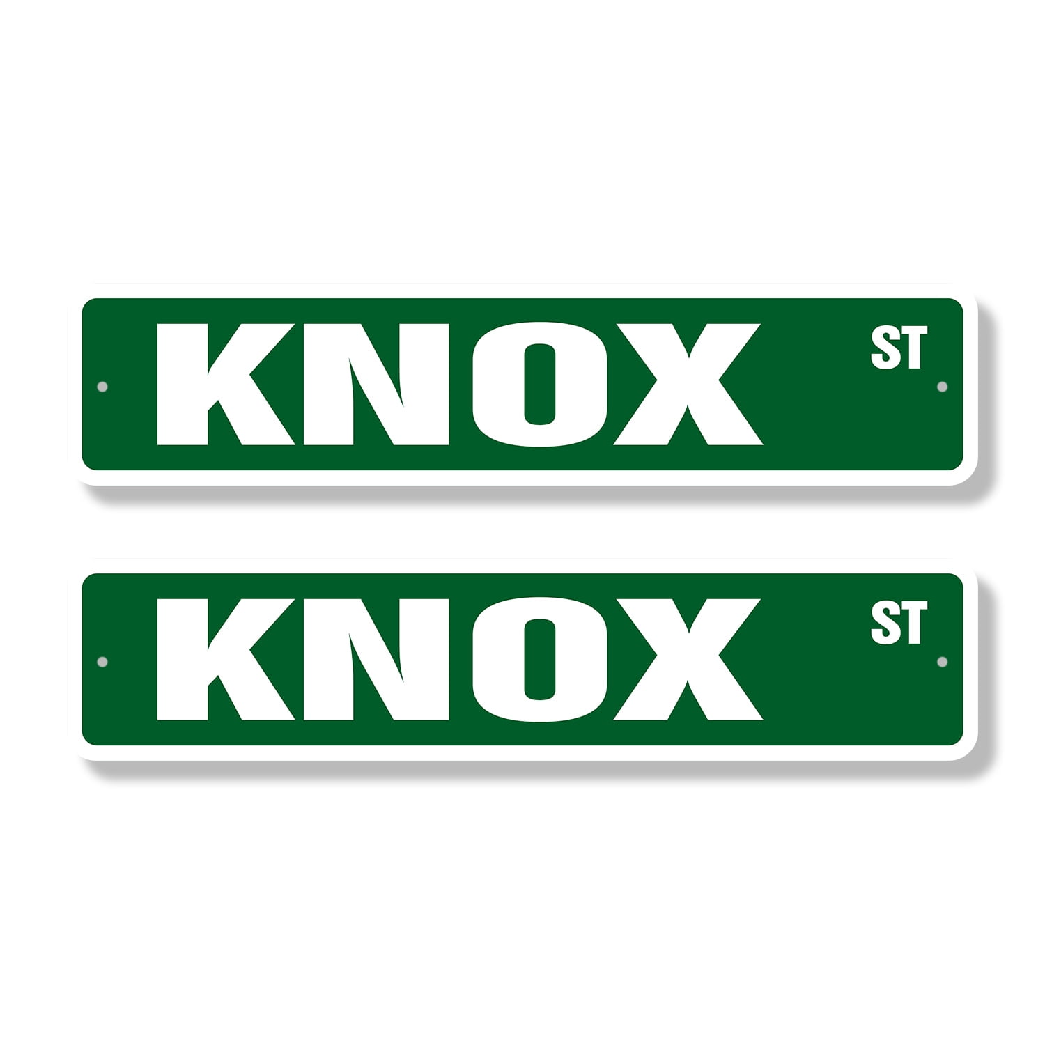 KNOX Classic Street Sign (2 Pack) Childrens Name Room Sign Road Sign ...