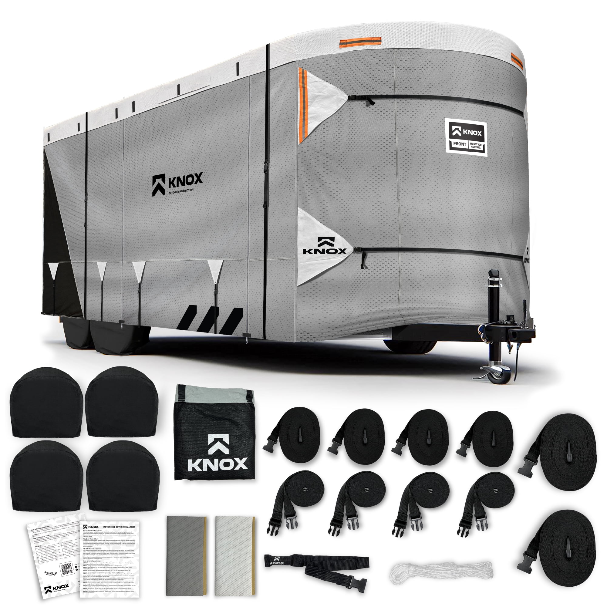 KNOX Horse Trailer Covers With Anti-Tear APEX Fabric, Bumper-Pull Horse ...
