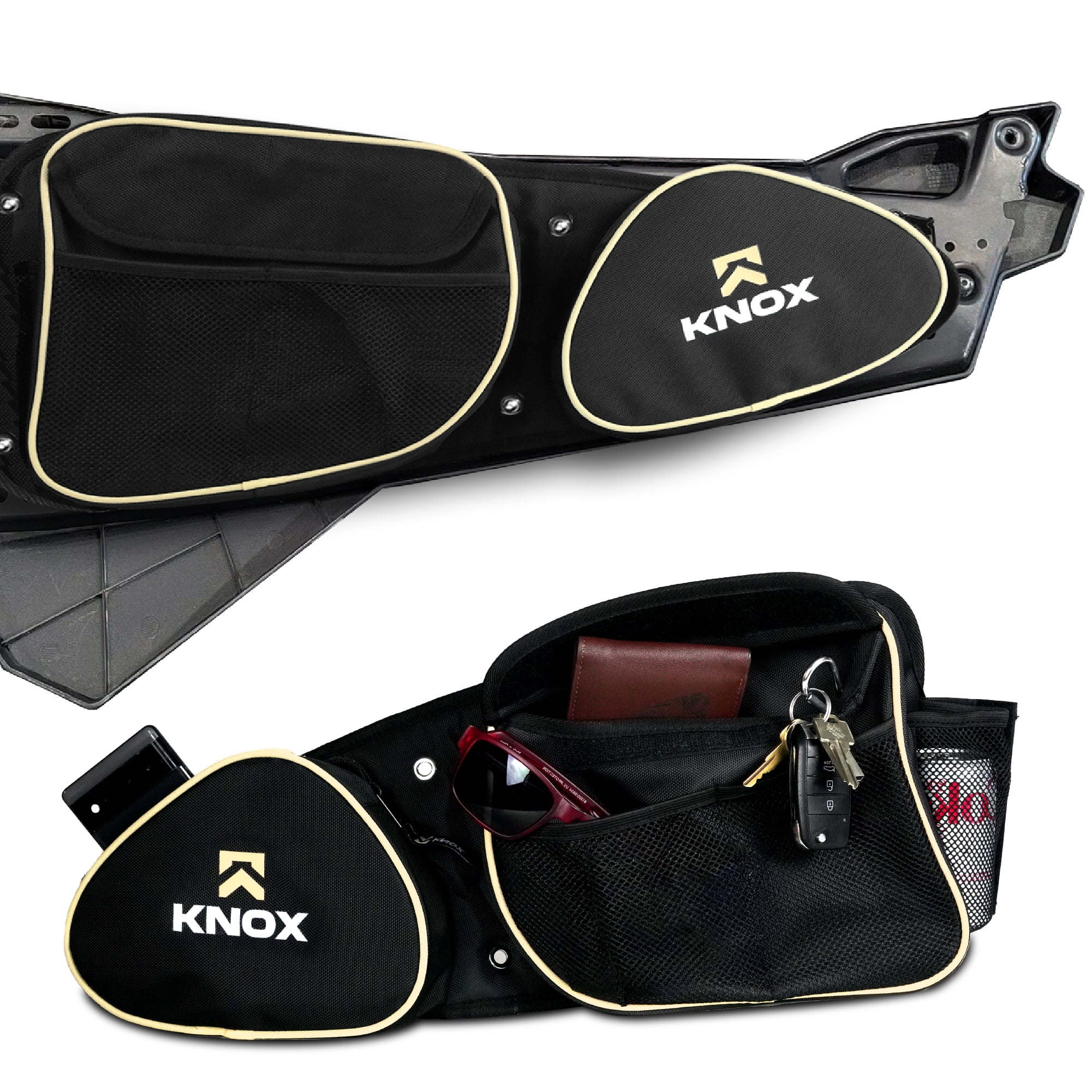 KNOX UTV Side Door Bags, Passenger & Driver Storage Bag, Removable Knee ...