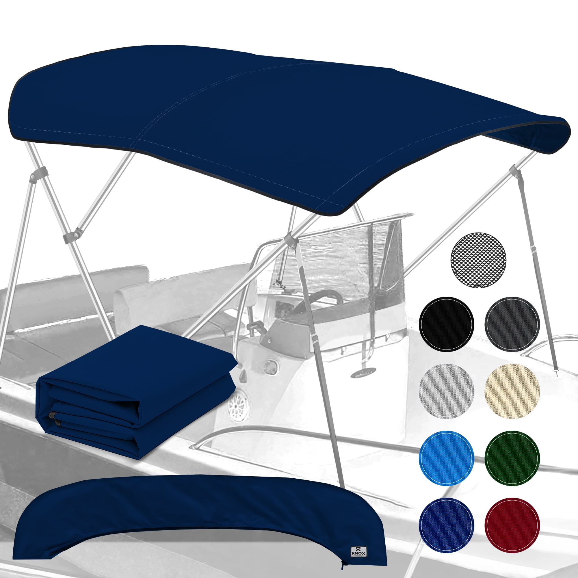 KNOX Universal 3 Bow Bimini Top Replacement Canvas, Bimini Top Canvas ...