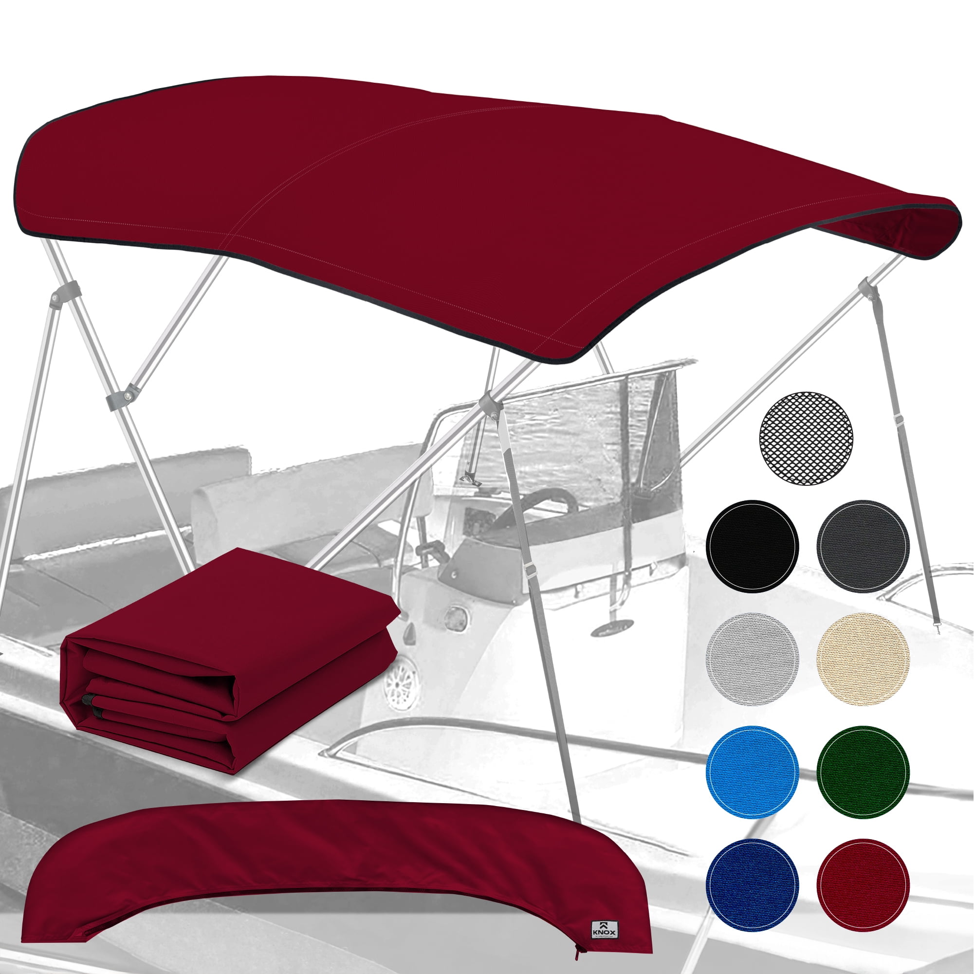 KNOX Universal 3 Bow Bimini Top Replacement Canvas, Bimini Top Canvas ...