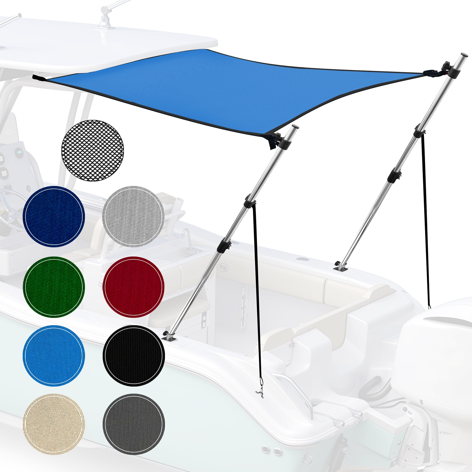 KNOX Universal T-Top Shade Extension for Bimini Tops for Boats, Sun ...