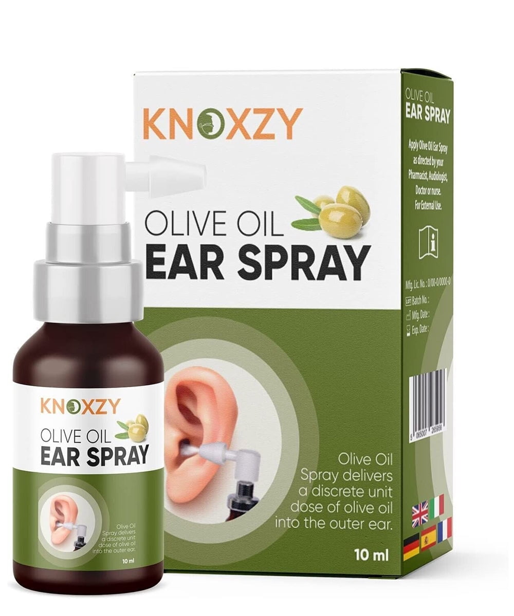 KNOXZY Olive Oil Ear Spray Ear Wax Removal Natural Oil Ear Cleaning ...