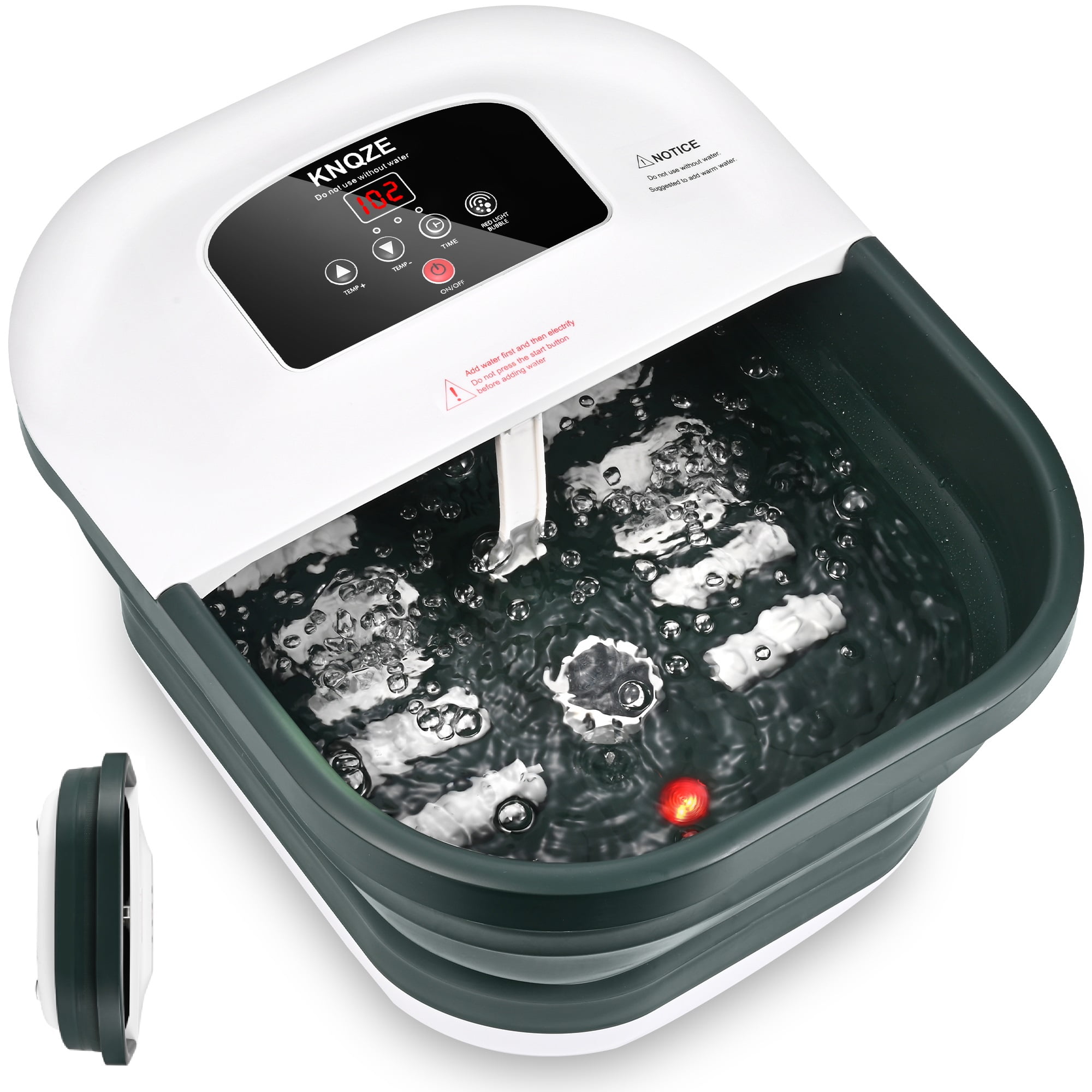 KNQZE Collapsible Foot Spa Massager with Heat, Temperature Control ...