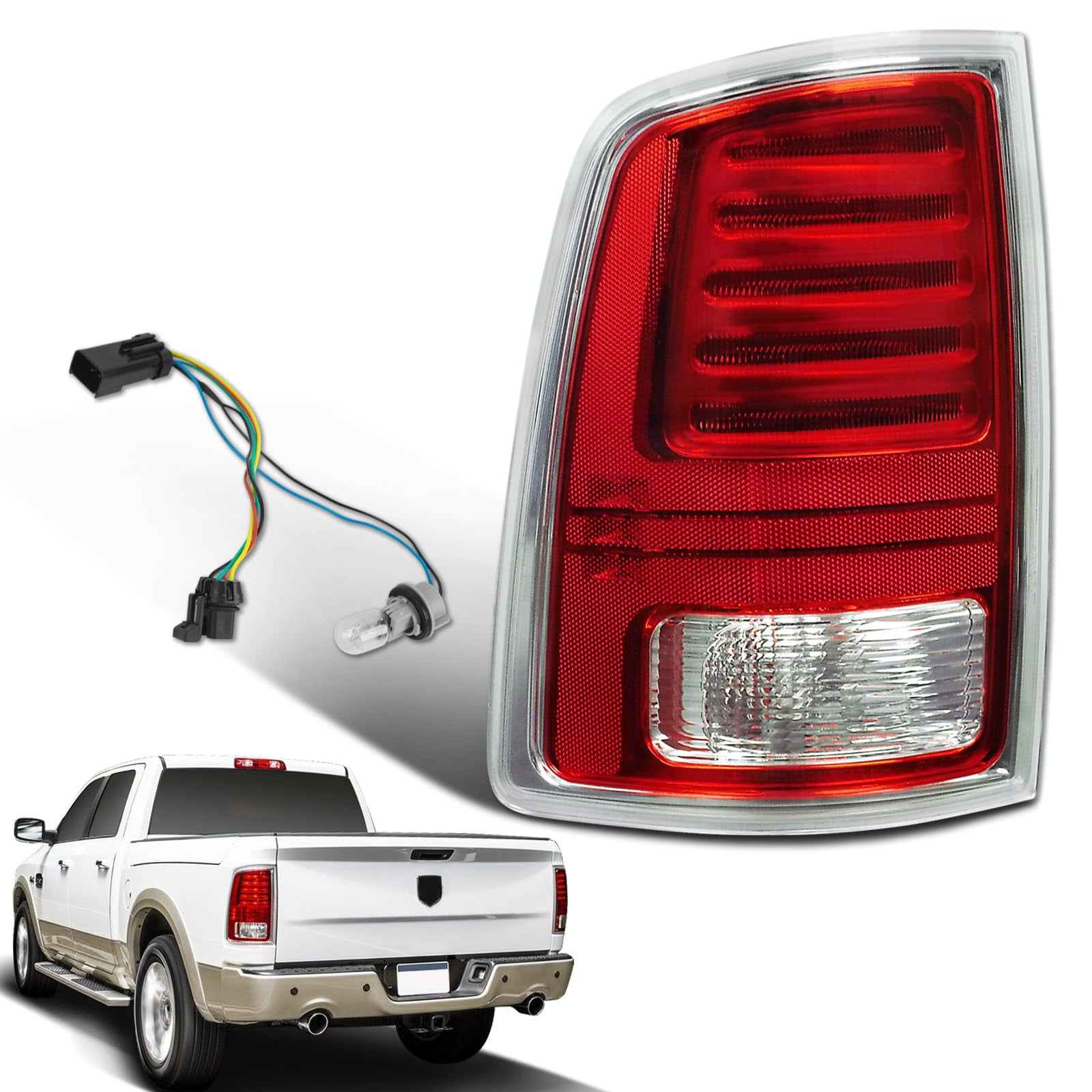 KNSPEC LED Tail Lights RRF12 Compatible with 2013-2018 Dodge Ram 1500 ...