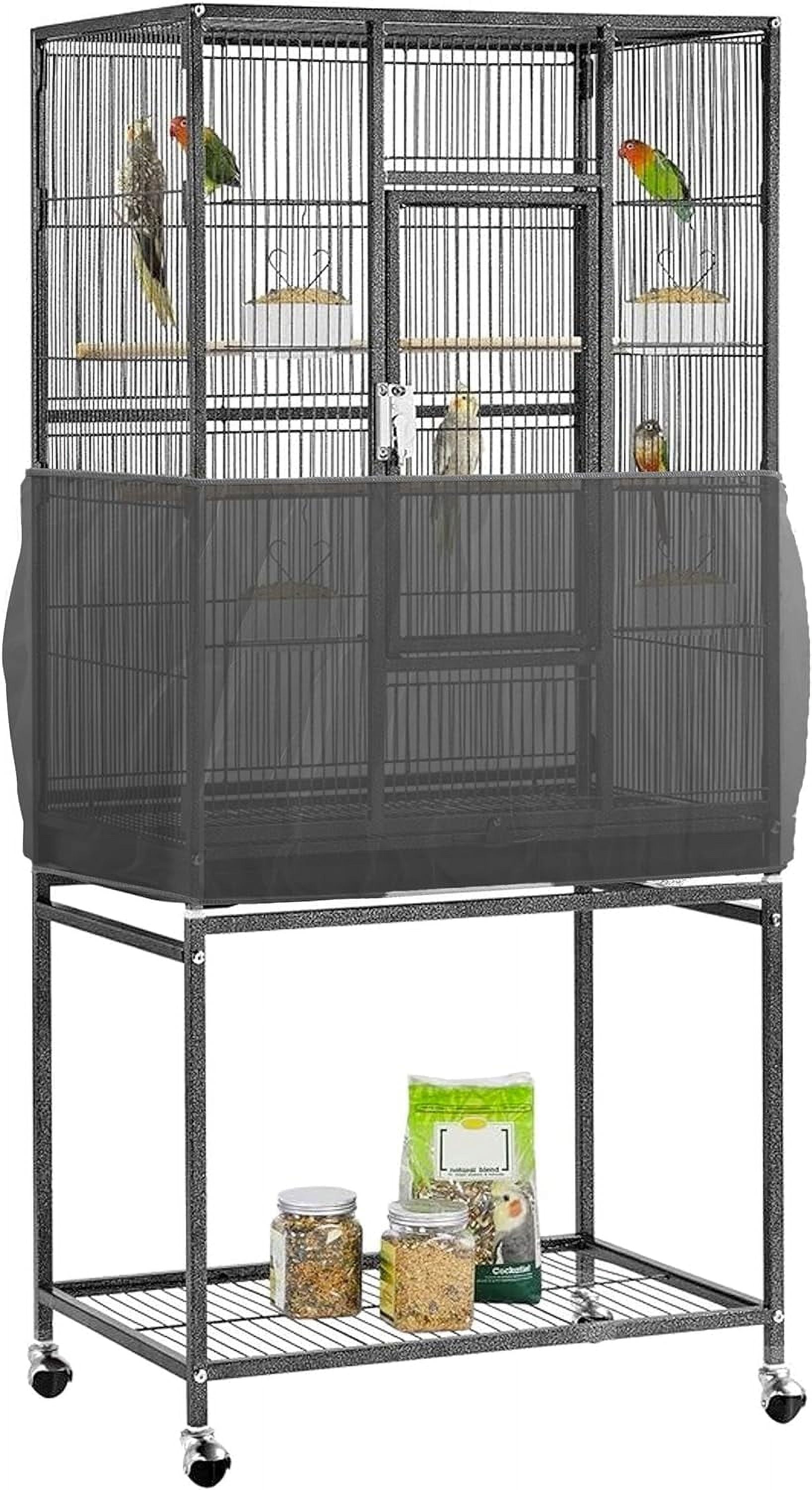 KNUTI Universal Bird Cage Seed Catcher Universal Mesh Skirt Cover ...