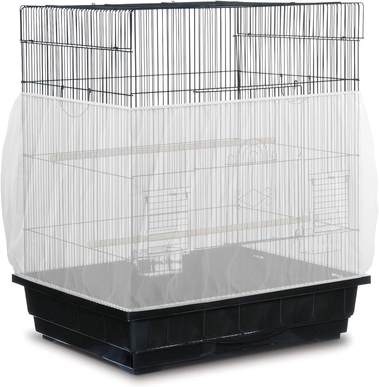 KNUTI Universal Bird Cage Seed Catcher Universal Mesh Skirt Cover ...