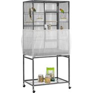 BUTORY Adjustable Bird Cage Cover Universal Birdcage Nylon Mesh ...
