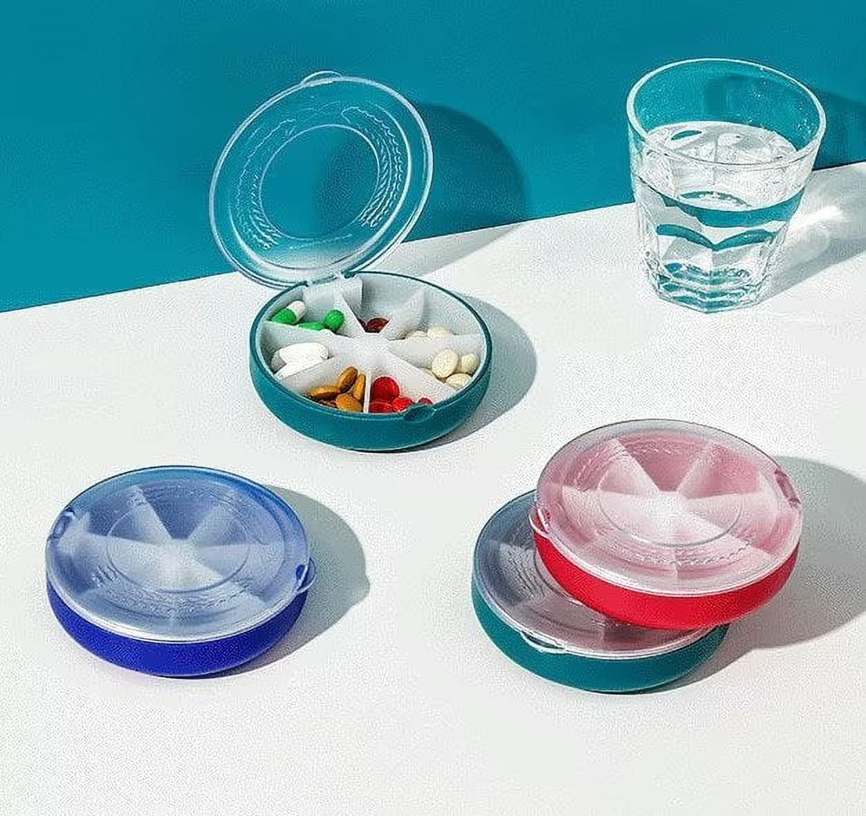 KNing 2 PACK Portable 7-Grid Mini Pill Box Weekly Pill Organizer Travel ...