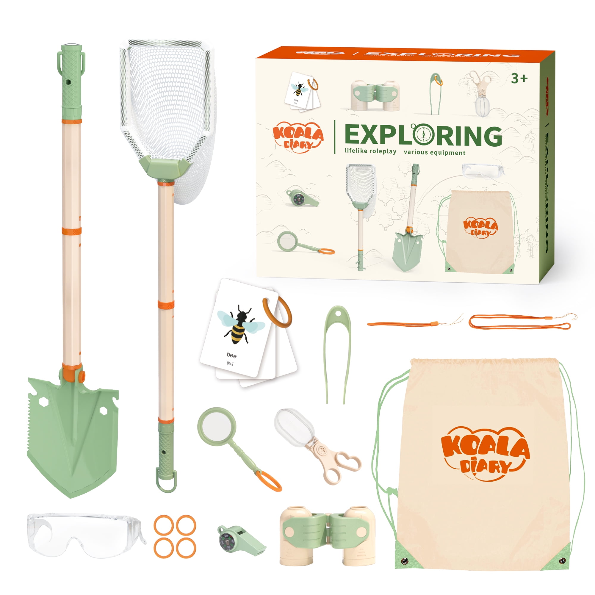 KOALA DIARY Kids Outdoor Explorer Kit, 11-piece outdoor set with ...