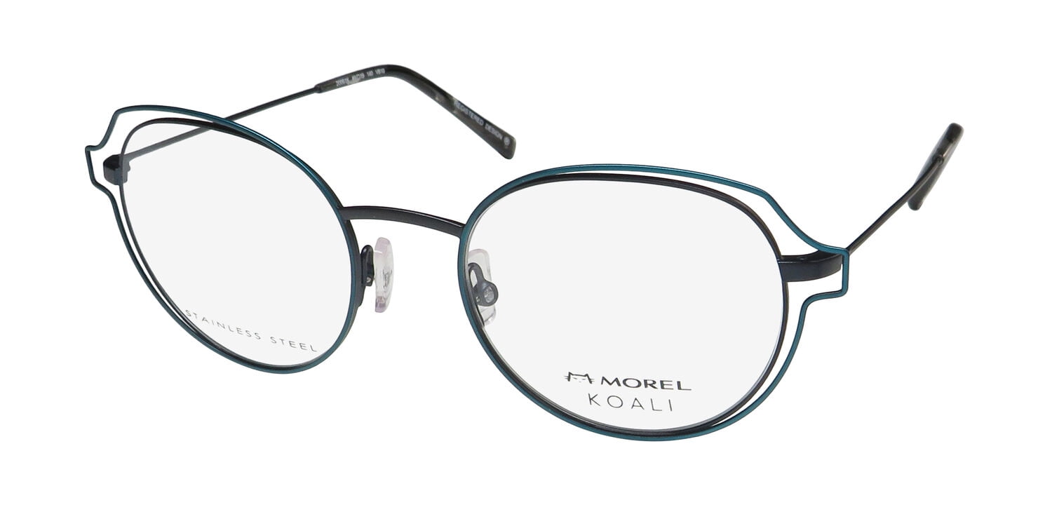 KOALI 20061K STAINLESS STEEL OVERSIZED LENSES EUROPEAN EYEGLASS FRAME ...