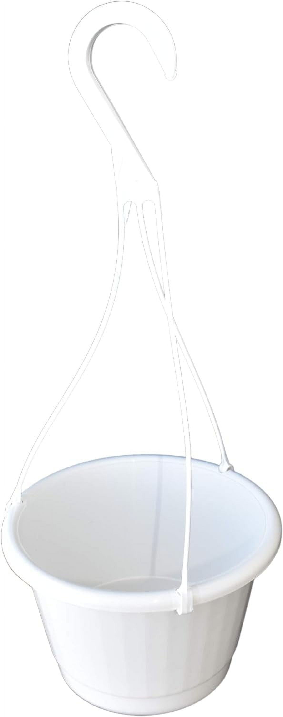 KOBA 8inch Fluted White Plastic Hanging Basket (25) - Walmart.com