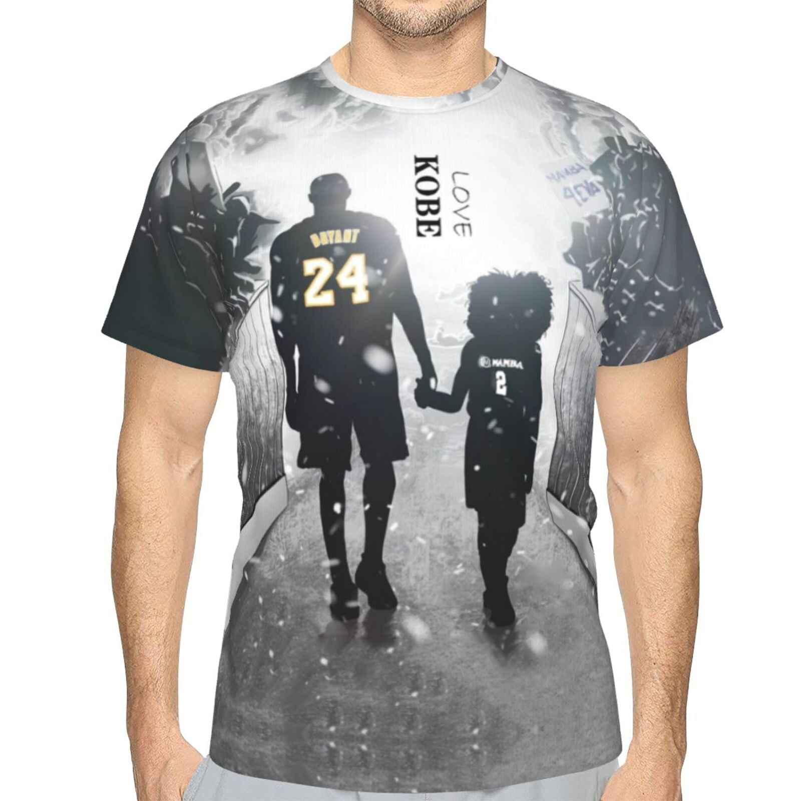 KOBE Men'S Shirt R.I.P Retired Number 8 No. 24 Basketball Memorial T ...