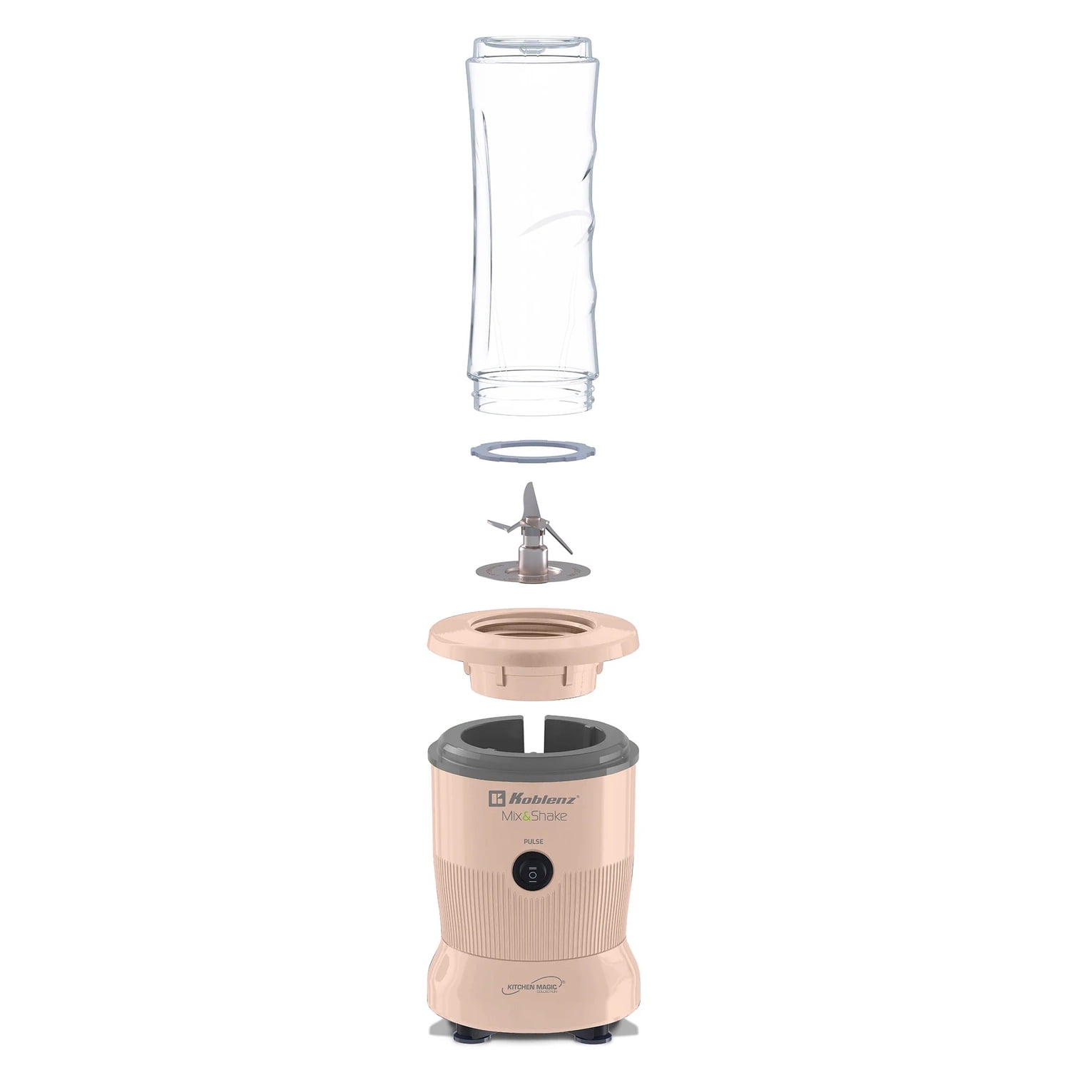 Koblenz 600-Watt 20.2-Oz. Personal Mix and Shake Blender Kit (Salmon ...