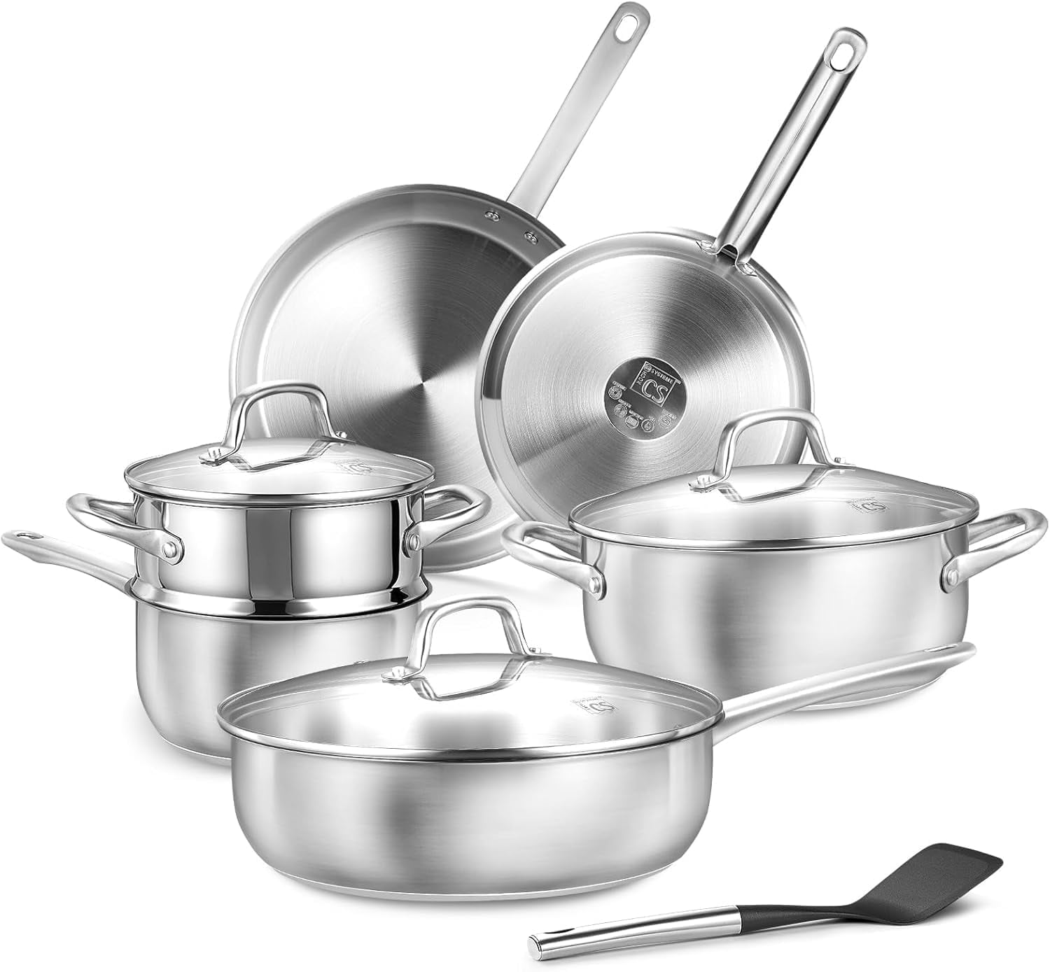 Koch Systeme CS 10 Piece Stainless Steel Pots and Pans Set,cookware set ...