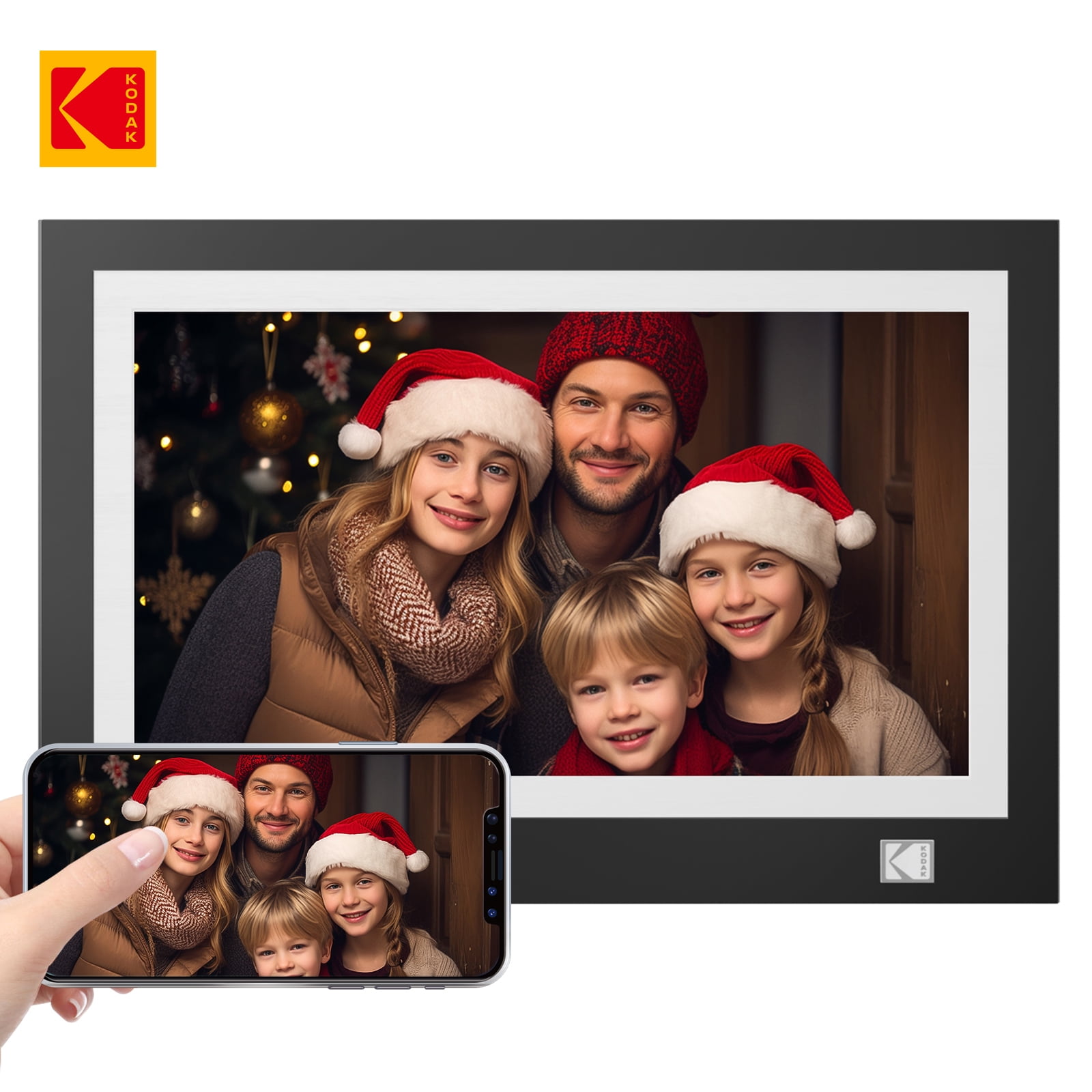 KODAK 11.6-inch Digital Photo Frame, FHD, Wi-Fi Enabled, Wood Tone ...