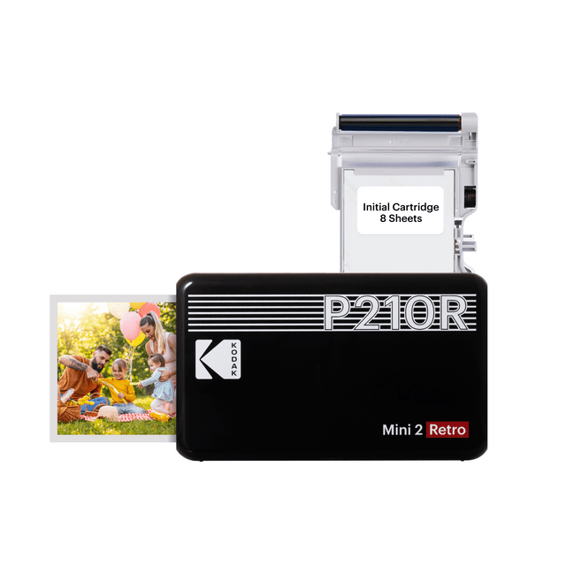 KODAK Mini 2 Retro Portable Photo Printer, Wireless, 2.1x3.4 inches ...
