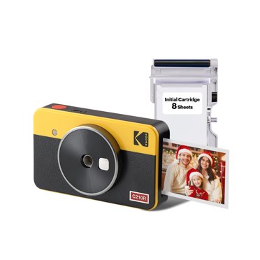 KODAK Mini Shot 3 Retro 4PASS 2-in-1 Instant Camera and Photo Printer (3x3 inches) + 8 Sheets ...