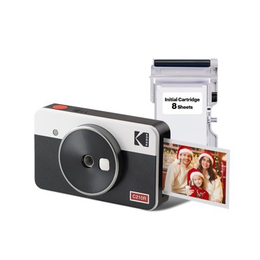 KODAK Mini Shot 3 Retro 4PASS 2-in-1 Instant Camera and Photo Printer (3x3 inches) + 8 Sheets ...