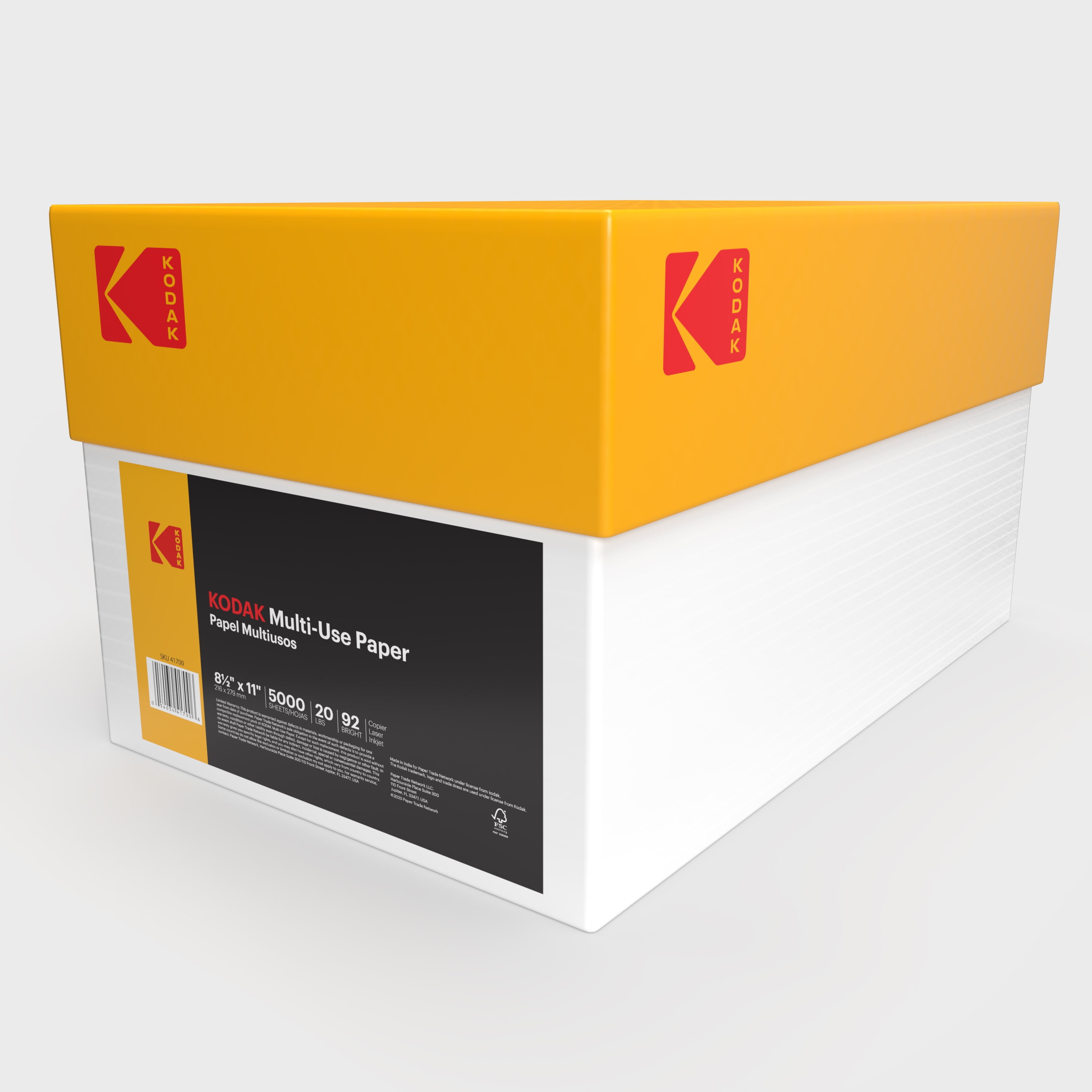 KODAK Printer Paper 20 lb Multi-Use Copy Paper 8.5 x 11, 92 Bright ...