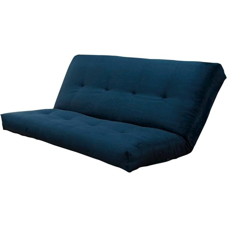 KODIAK Coil Hinged Queen-size Futon Mattress in Suede Navy - Walmart.com