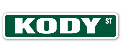 KODY Street Sign Childrens Name Room Sign | Indoor/Outdoor | 30" Wide ...