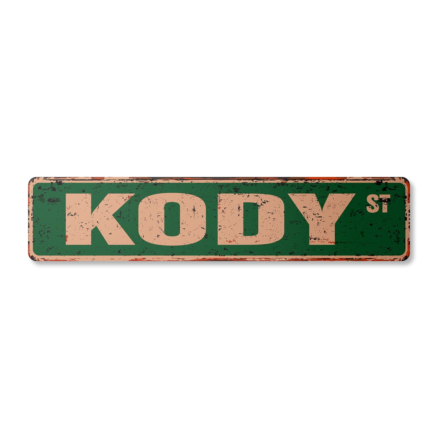 KODY Vintage Plastic Street Sign Childrens Name Room Sign | Indoor ...