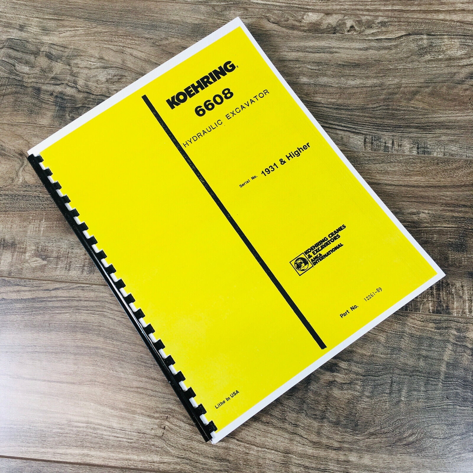 KOEHRING 6608 HYDRAULIC EXCAVATOR PARTS MANUAL CATALOG BOOK ASSEMBLY ...