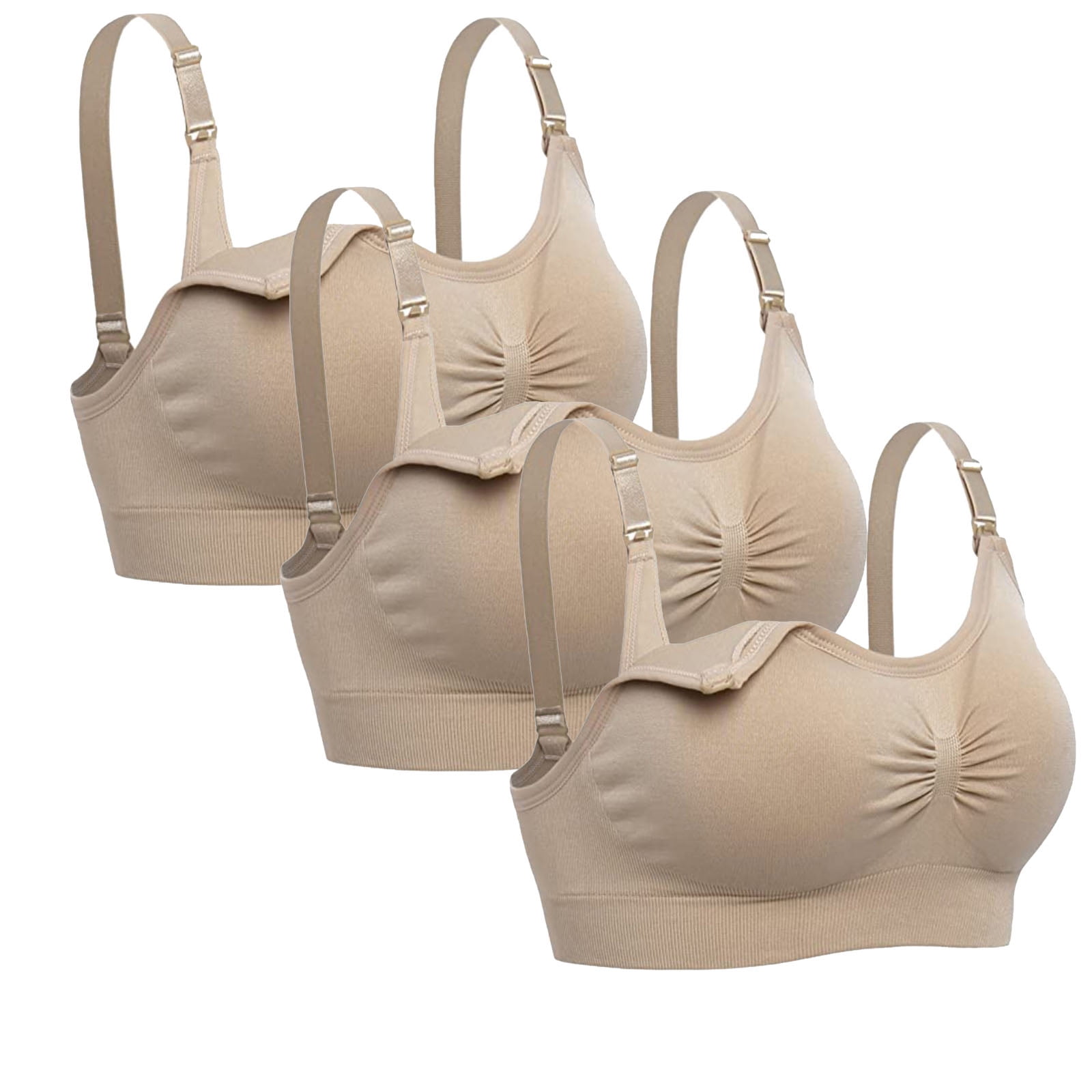 Koerim 3pack Full Bust Seamless Nursing Maternity Bras Bralette M Xxl