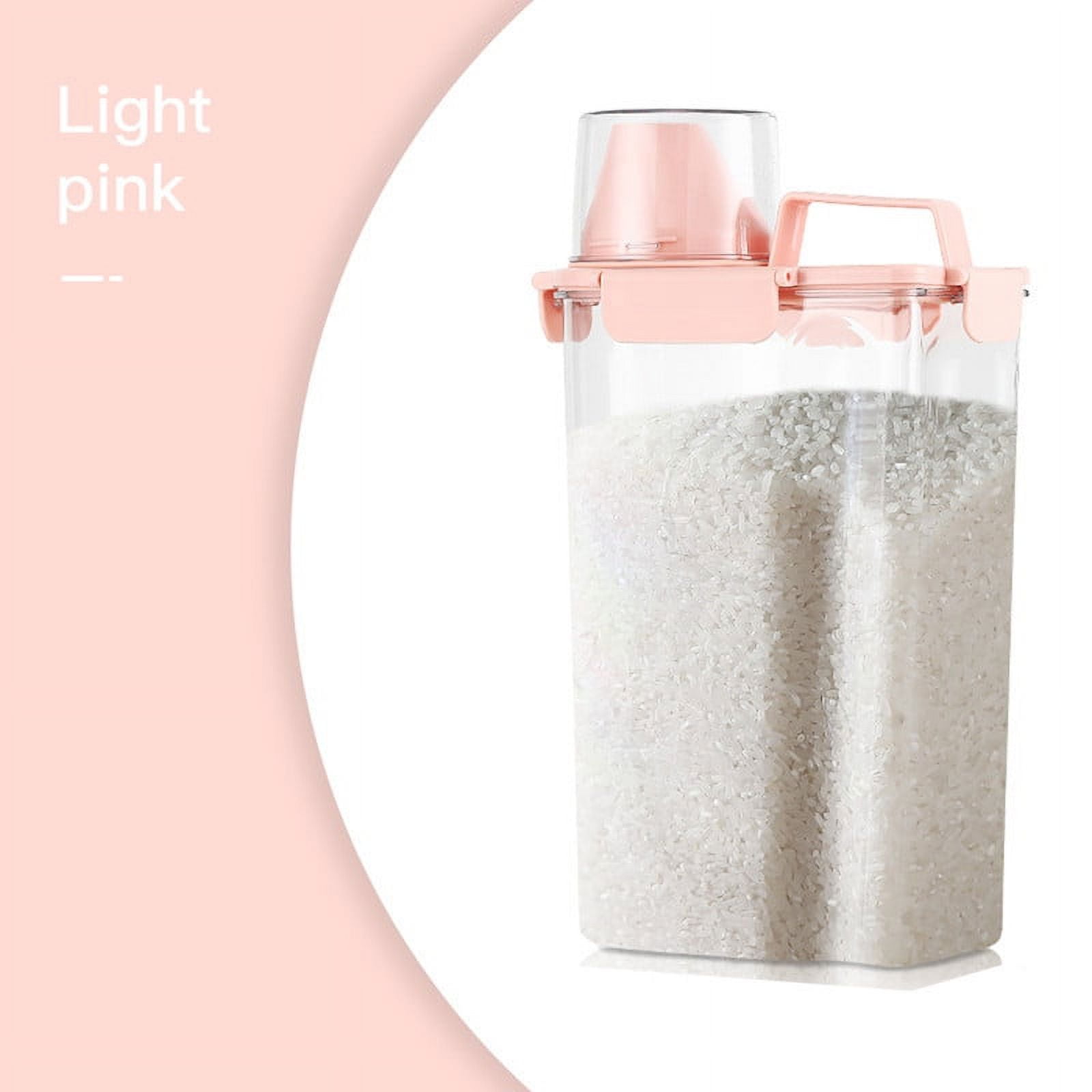 KOFPA Rice Dispenser Storage Containers, 3L Small Rice Bucket with ...