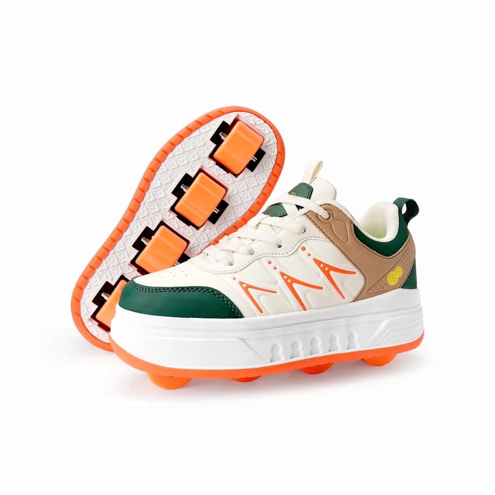 KOFUBOKE Roller Skate Shoes & Unisex Sneakers with 4 Wheels for Outdoor ...