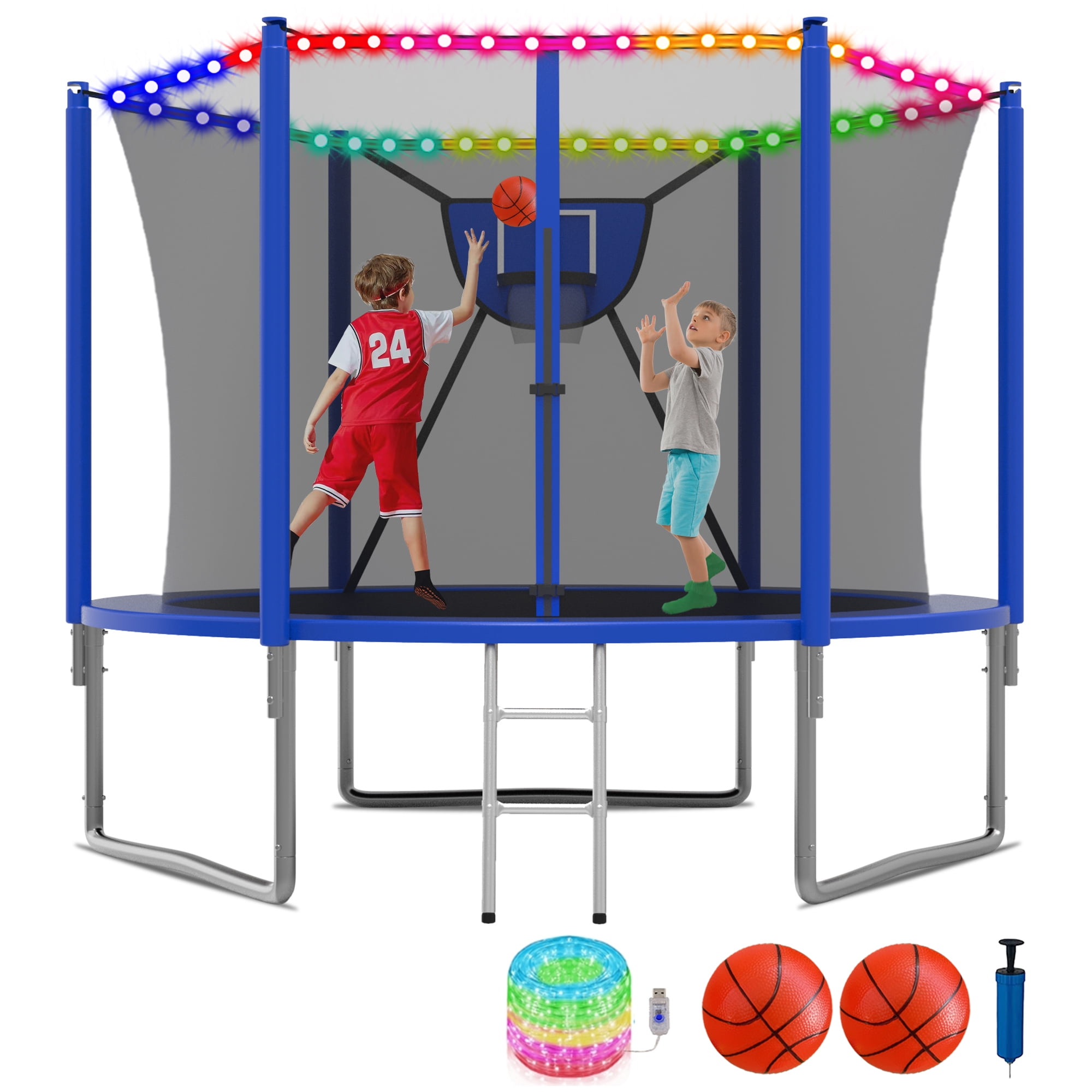 KOFUN 1000LBS 10FT Trampoline for Kids and Adults Outdoor Backyard ...