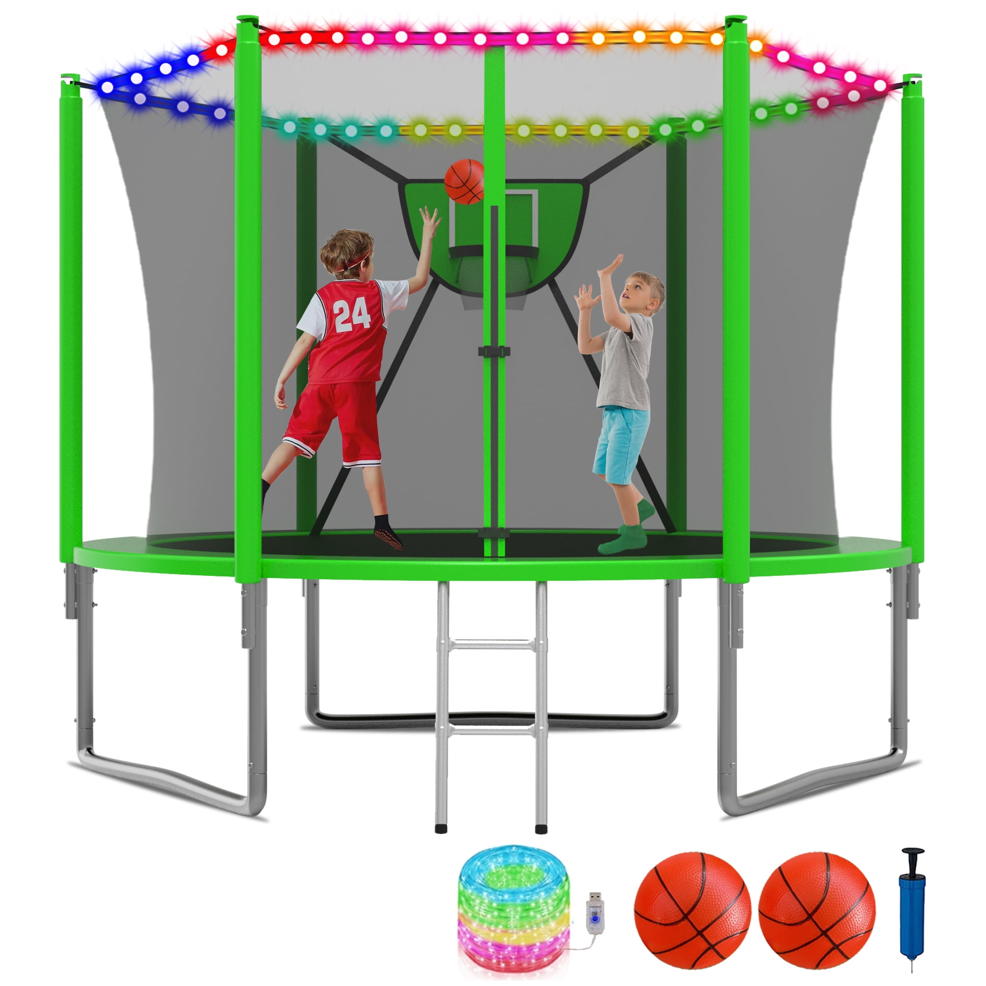 KOFUN 1000LBS 10FT Trampoline for Kids and Adults Outdoor Backyard ...