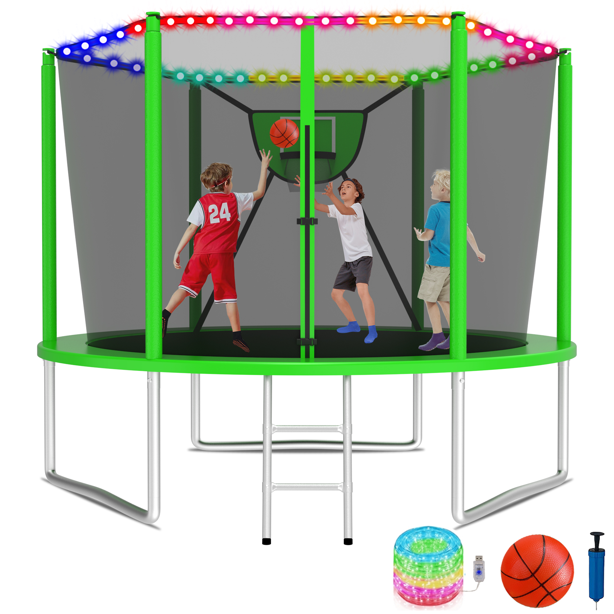 KOFUN 1000LBS 10FT Trampoline for Kids and Adults Outdoor Backyard ...