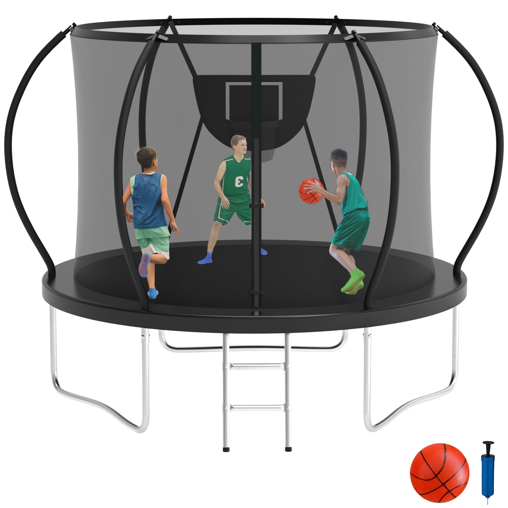 KOFUN 10FT Trampoline for Kids and Adults, Round Trampoline with ...
