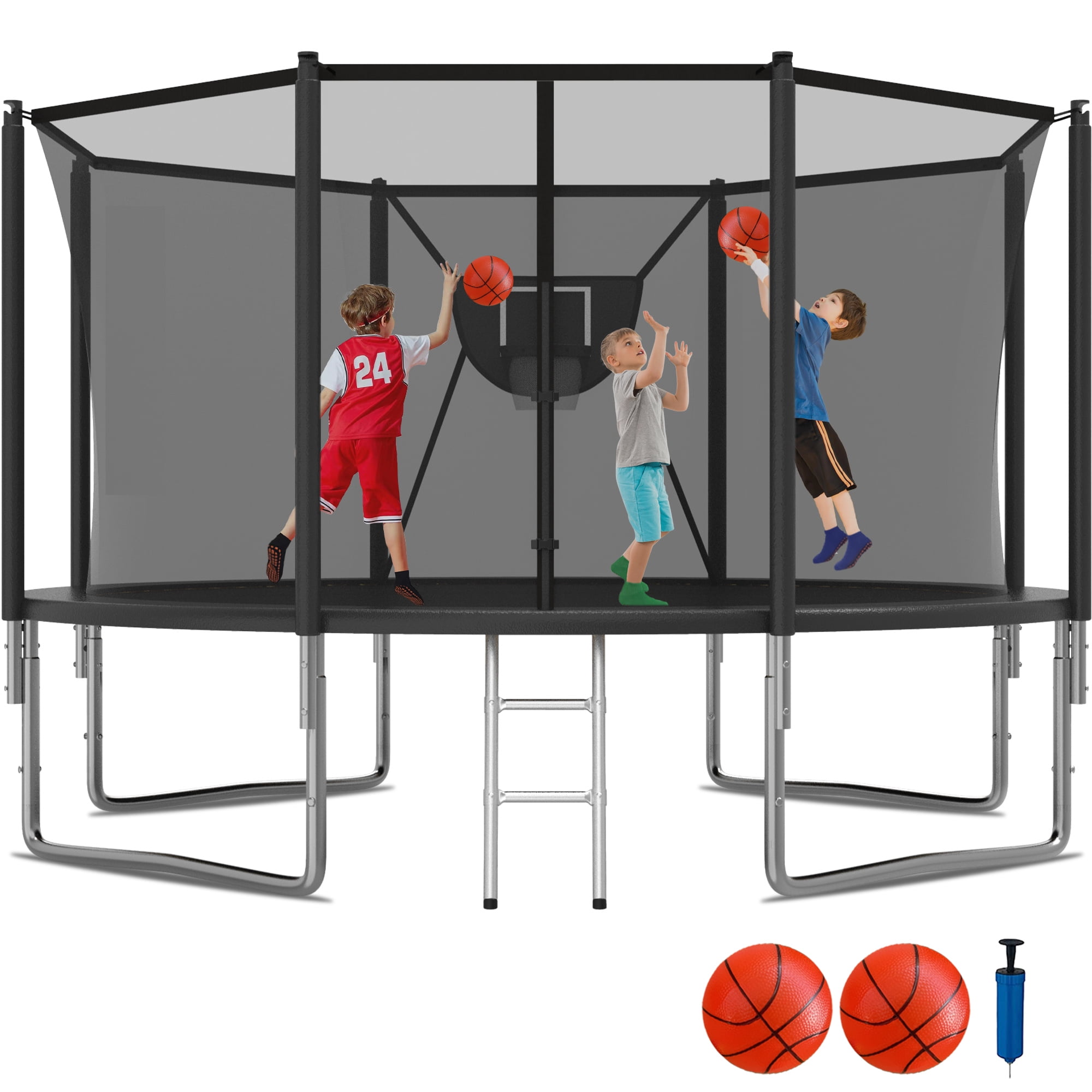 KOFUN 1200LBS 12FT Trampoline for Kids and Adults Outdoor Backyard ...