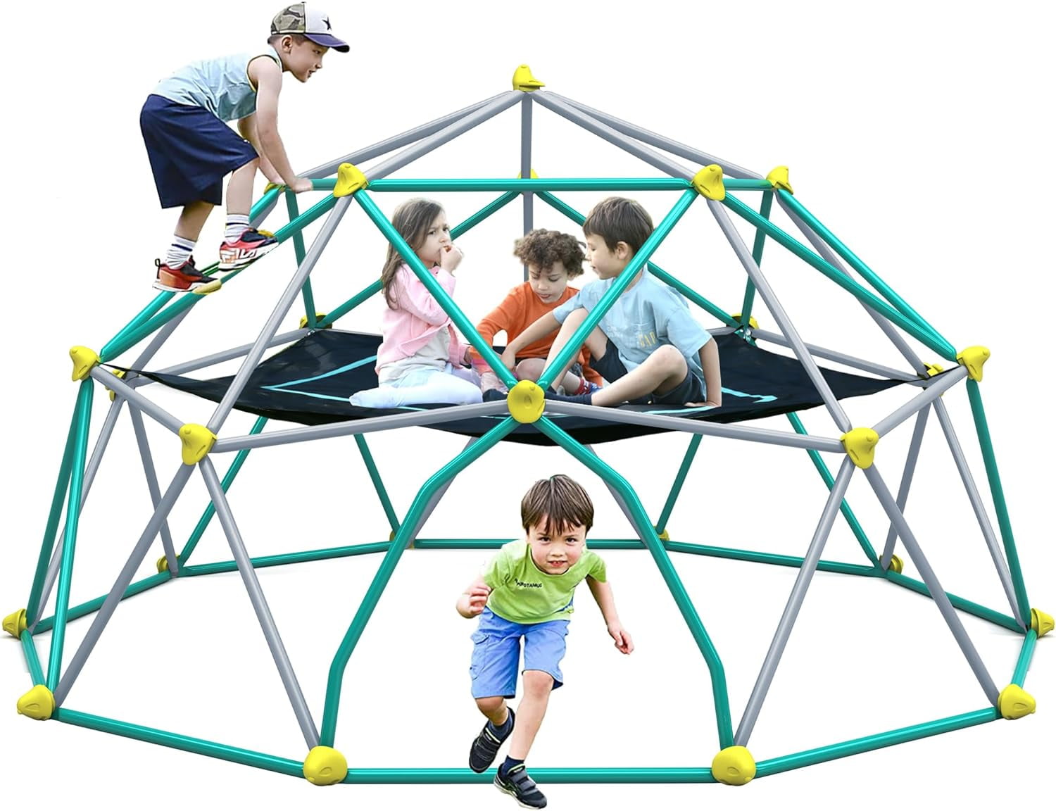 KOFUN 12FT Climbing Dome with Hammock for Kids 3 to 12, Outdoor Play ...