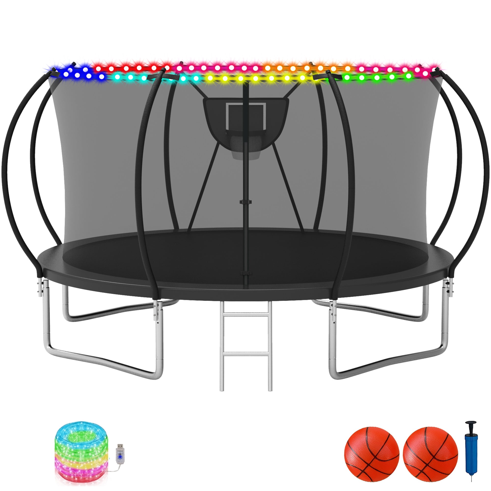 KOFUN 12FT Trampoline for Adults Capacity for 4-5 Kids, Backyard ...