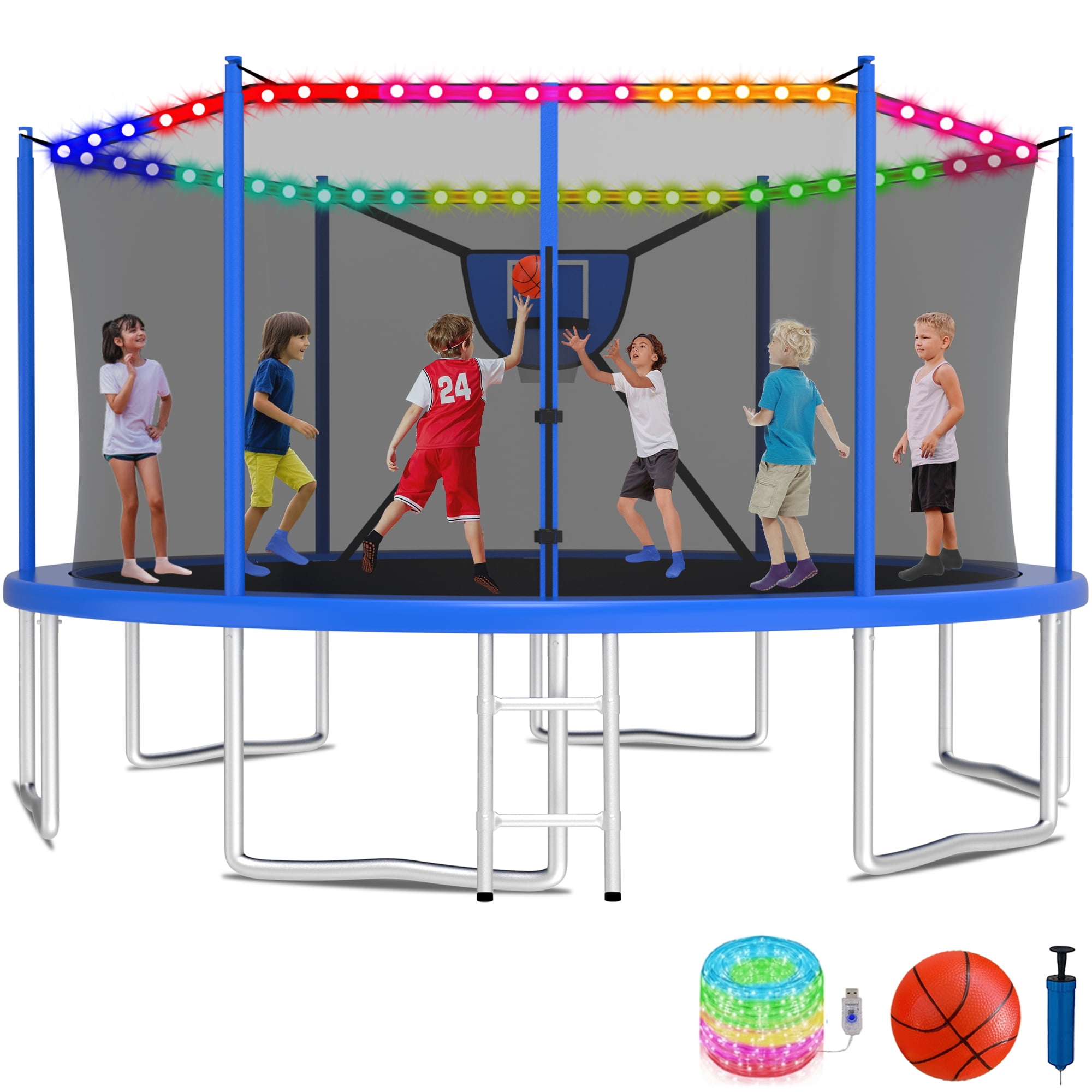 KOFUN 1500LBS 16FT Trampoline for Kids and Adults Outdoor Backyard ...