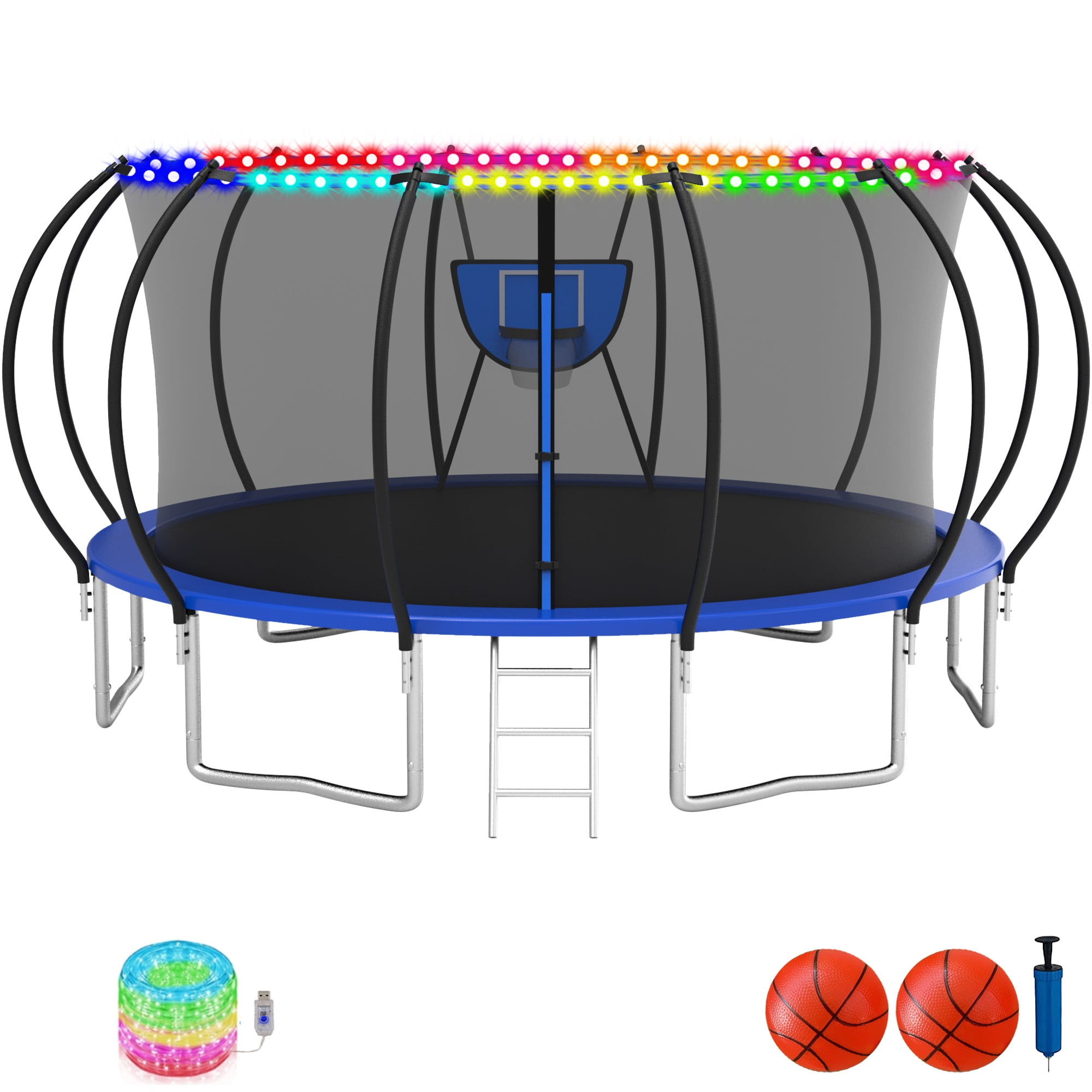 KOFUN 16FT Trampoline for Adults Capacity for 7-10 Kids, Backyard ...