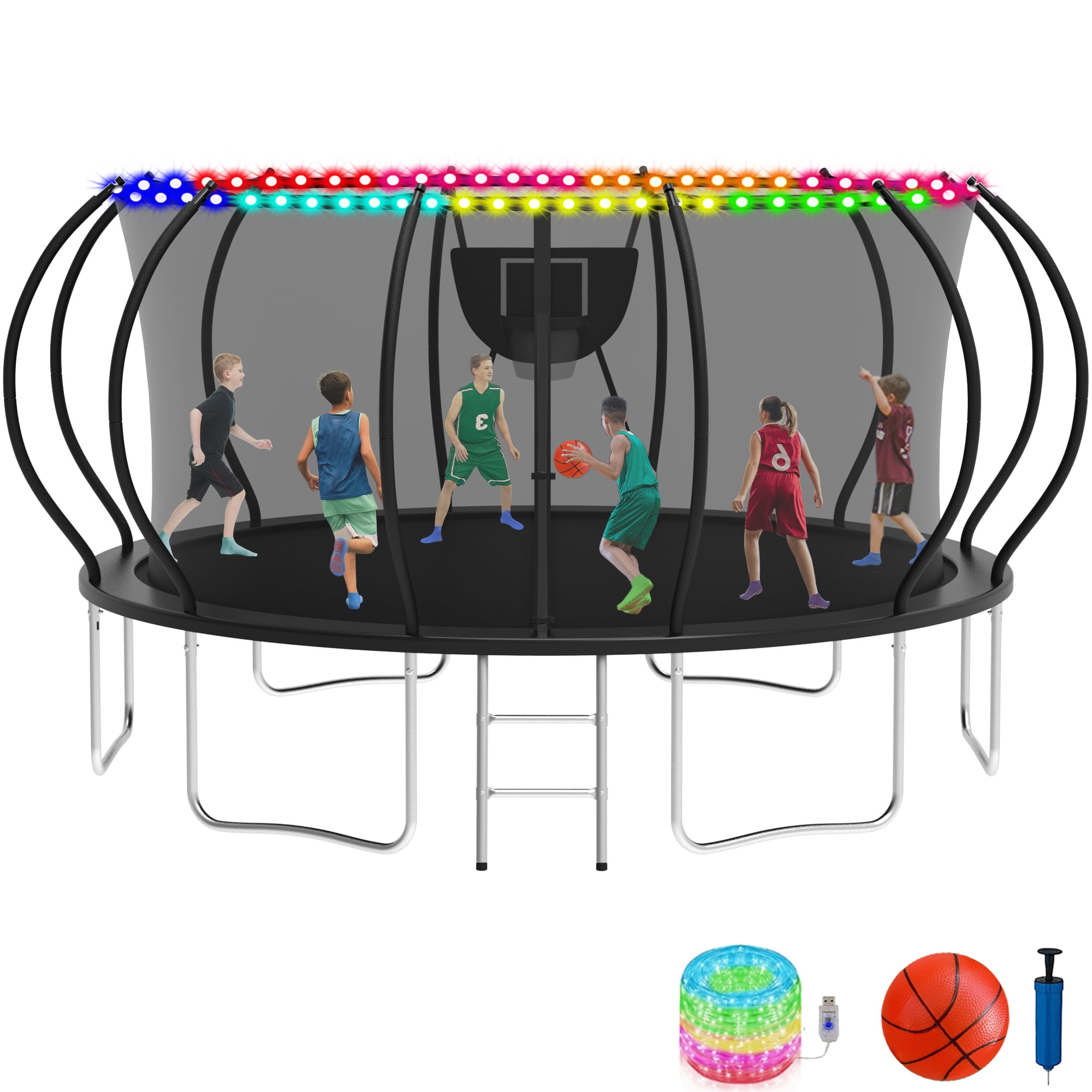 KOFUN 16FT Trampoline for Kids and Adults, Round Trampoline with ...