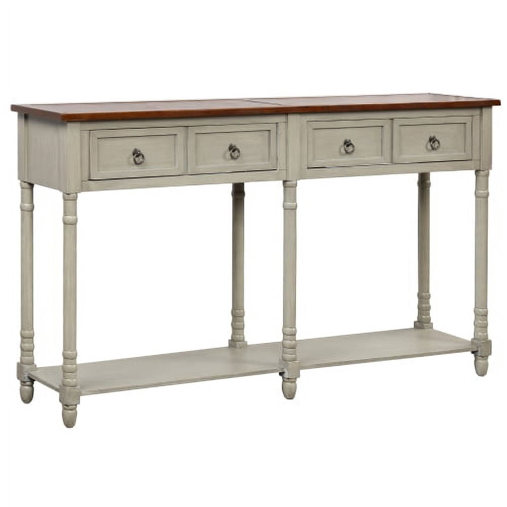 KOFUN Buffet Sideboard, Solid Wood Console Table with 2 Spacious ...