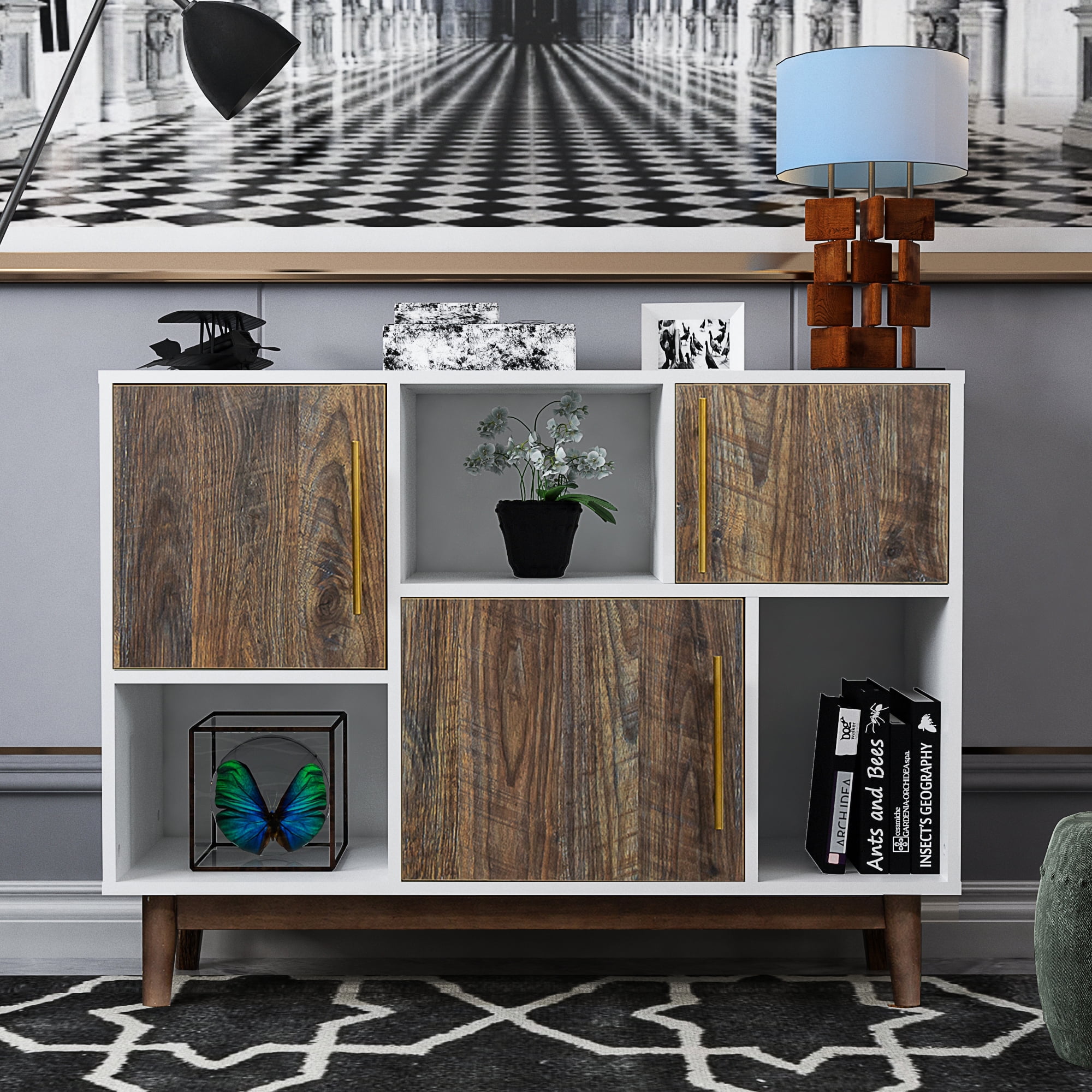 KOFUN Console Sofa Table with Storage and Display Stand, Kitchen ...