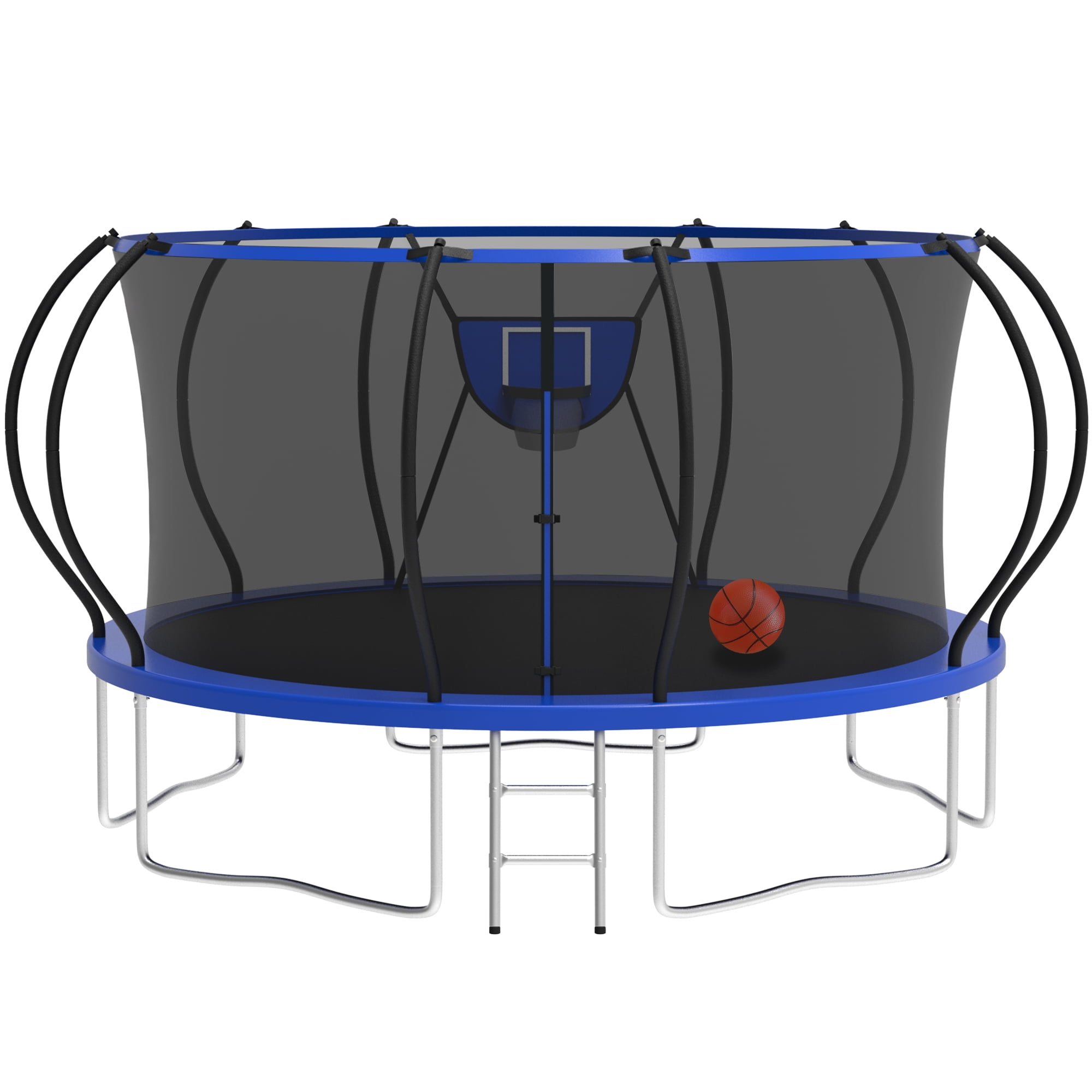 KOFUN Trampoline with Basketball Hoop, 14FT Trampoline for Adults and ...