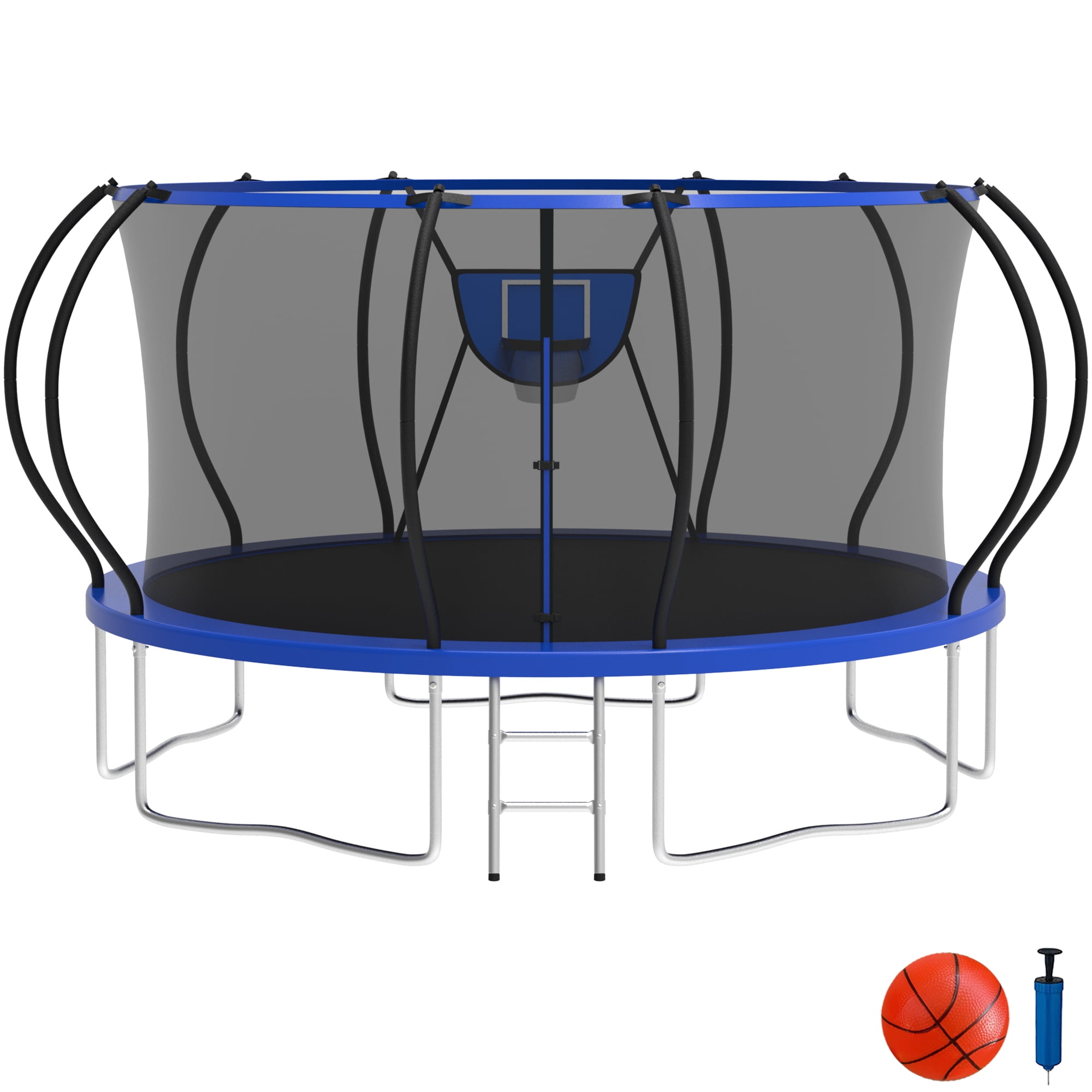 KOFUN Trampoline with Basketball Hoop, 1500lbs 8FT 10FT 12FT 14FT 16FT ...