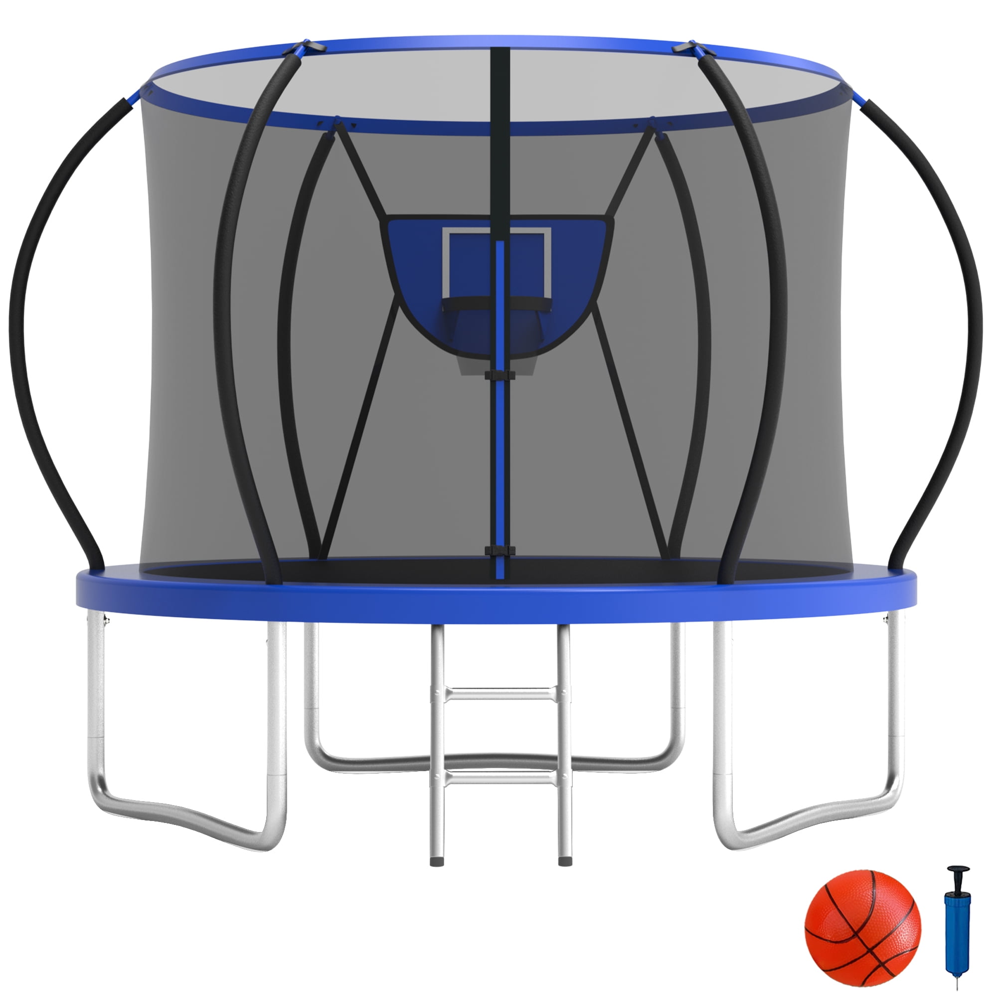 KOFUN Trampoline with Basketball Hoop, 10FT Trampoline for Adults and ...