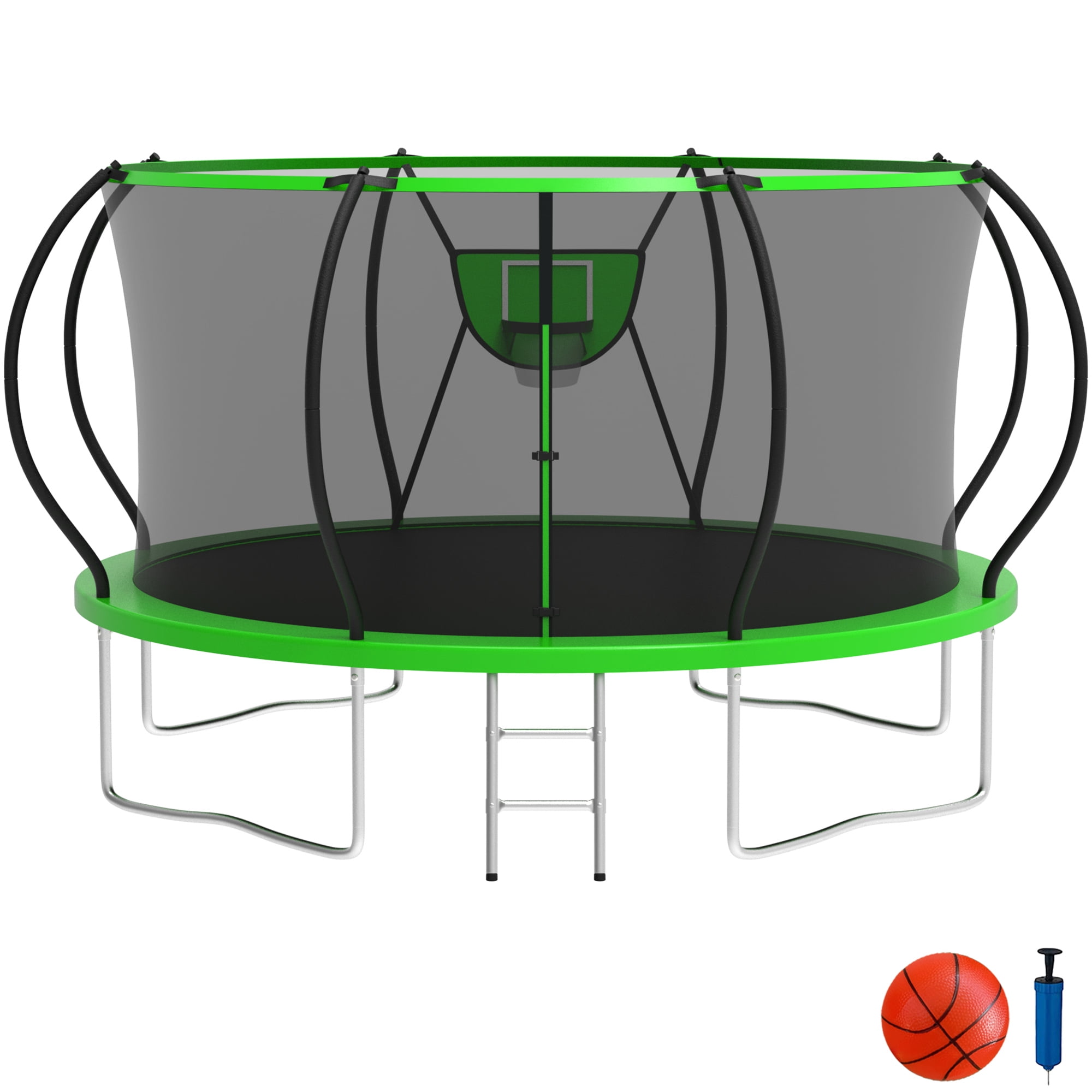 KOFUN Trampoline with Basketball Hoop, 1500lbs 8FT 10FT 12FT 14FT 16FT ...
