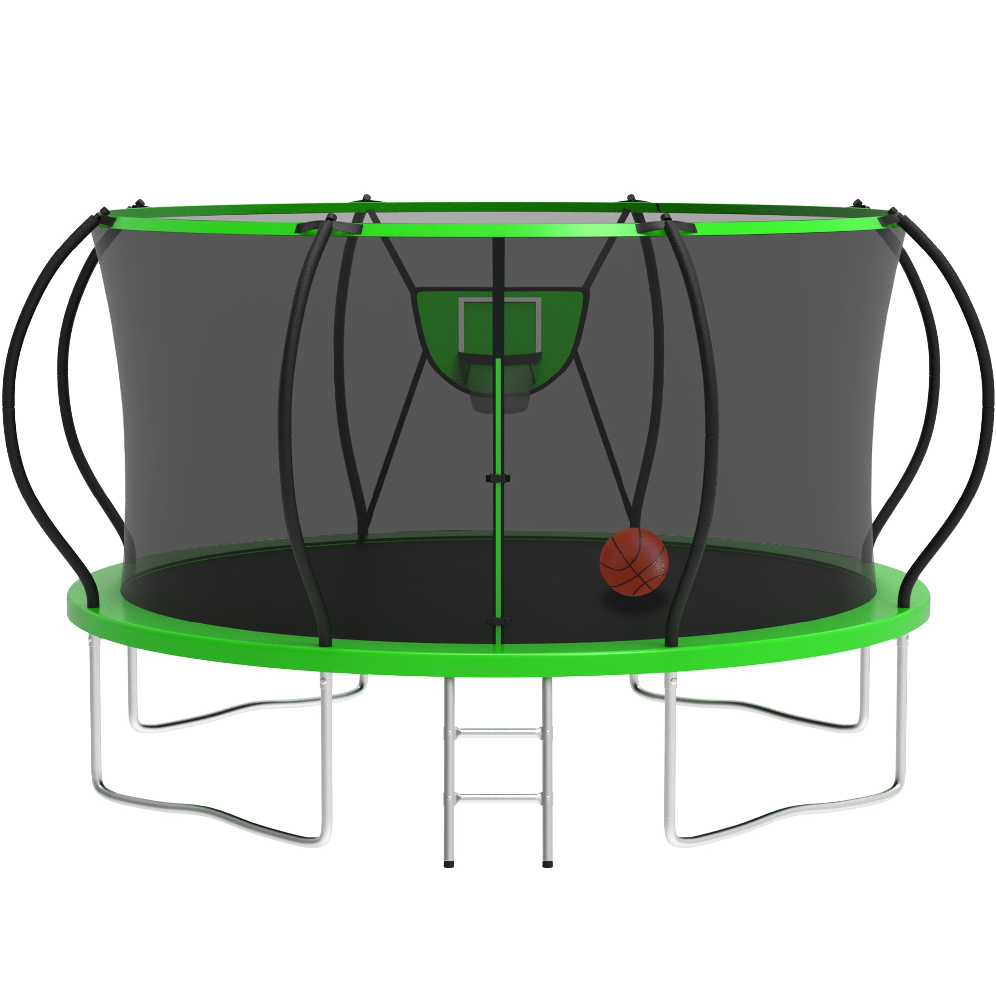 KOFUN Trampoline with Basketball Hoop, 12FT Trampoline for Adults and ...