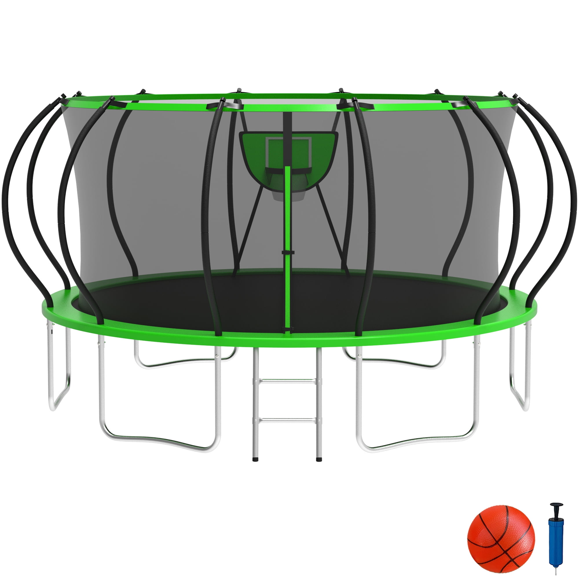 KOFUN Trampoline with Basketball Hoop, 1500lbs 8FT 10FT 12FT 14FT 16FT ...